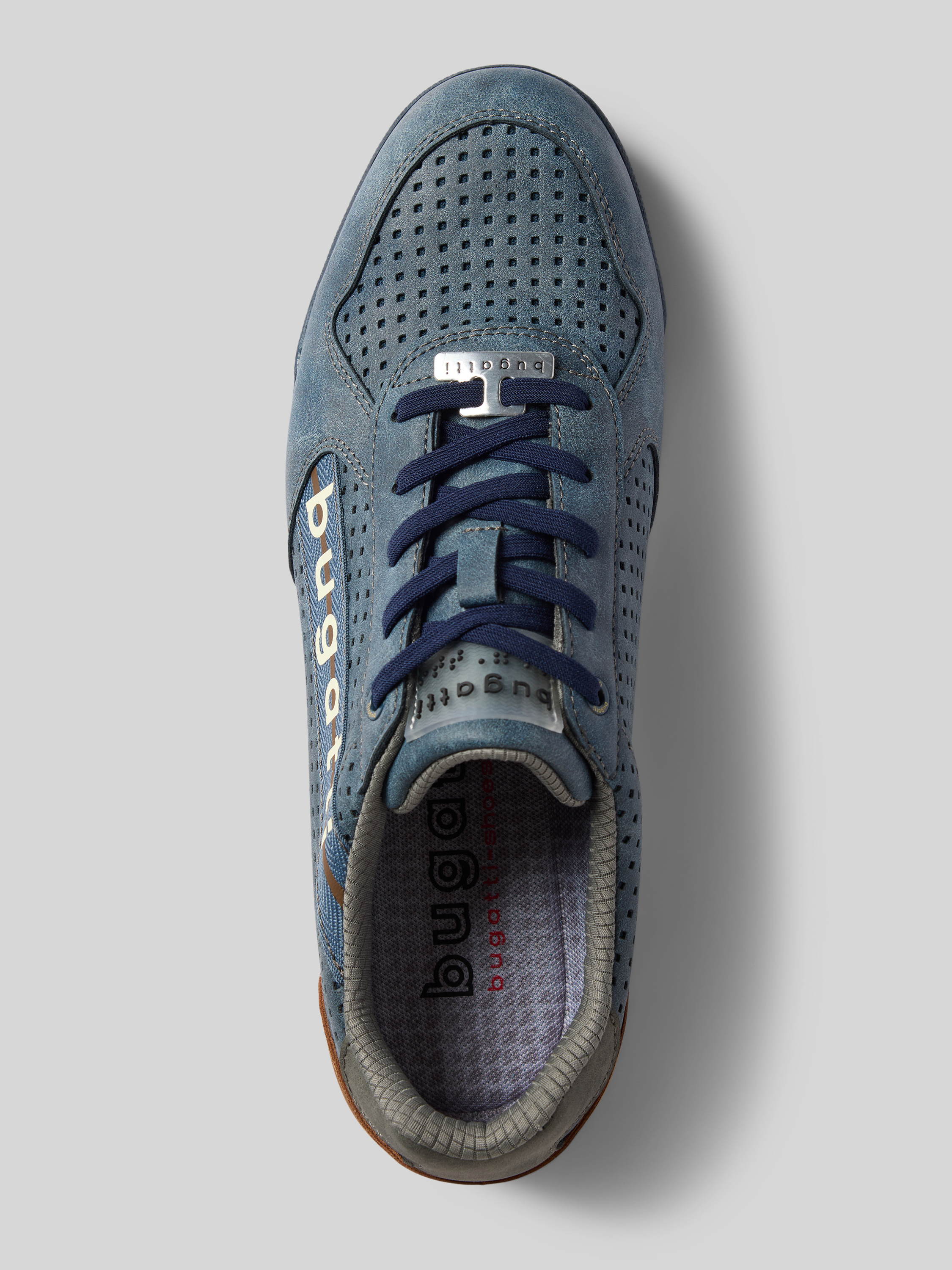 bugatti Sneaker mit Label-Print Modell 'Trevor' (blau) online kaufen