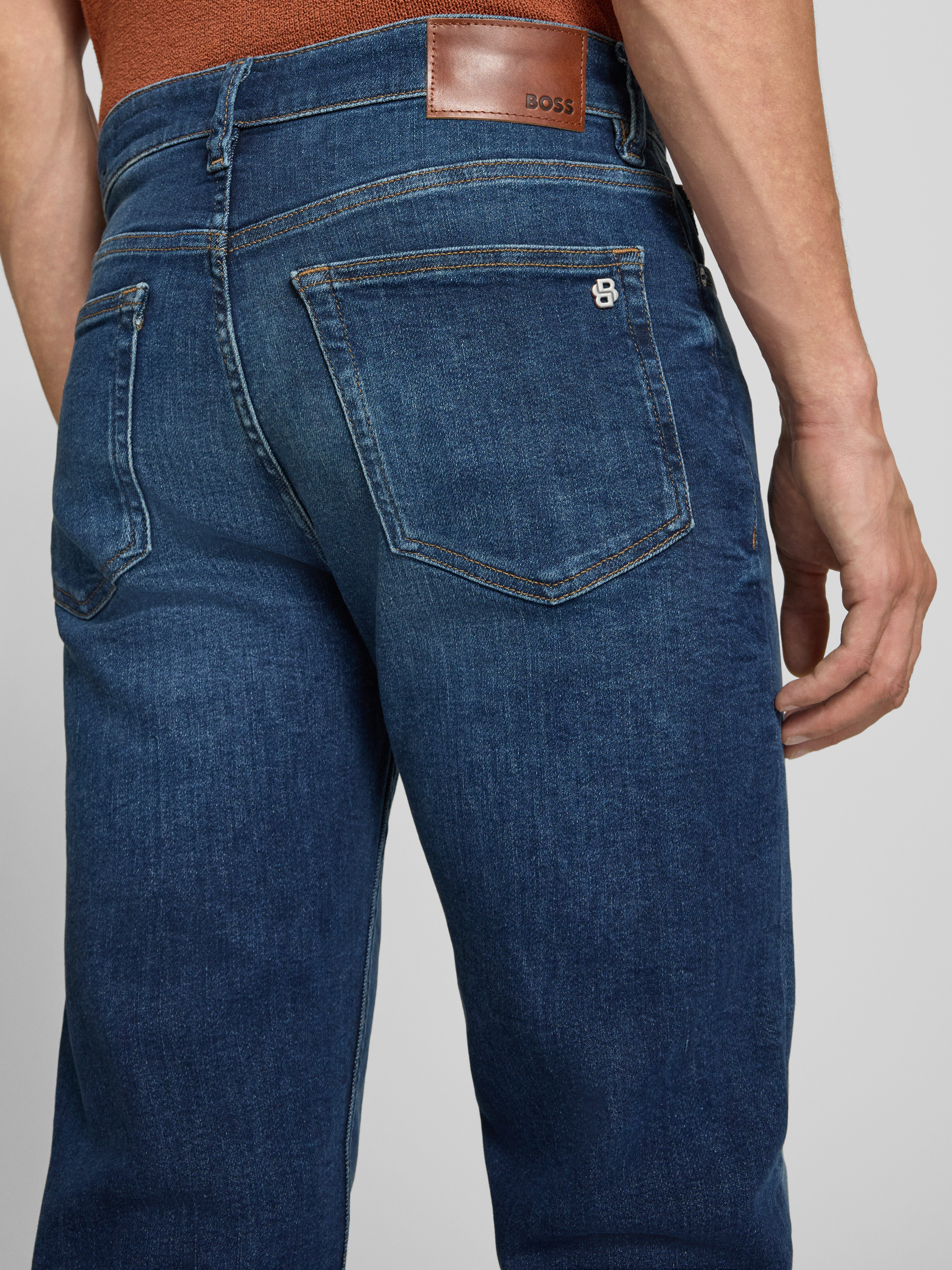 BOSS Orange straight fit jeans van katoenmix model 'OGDEN BO S-MILE' in ...