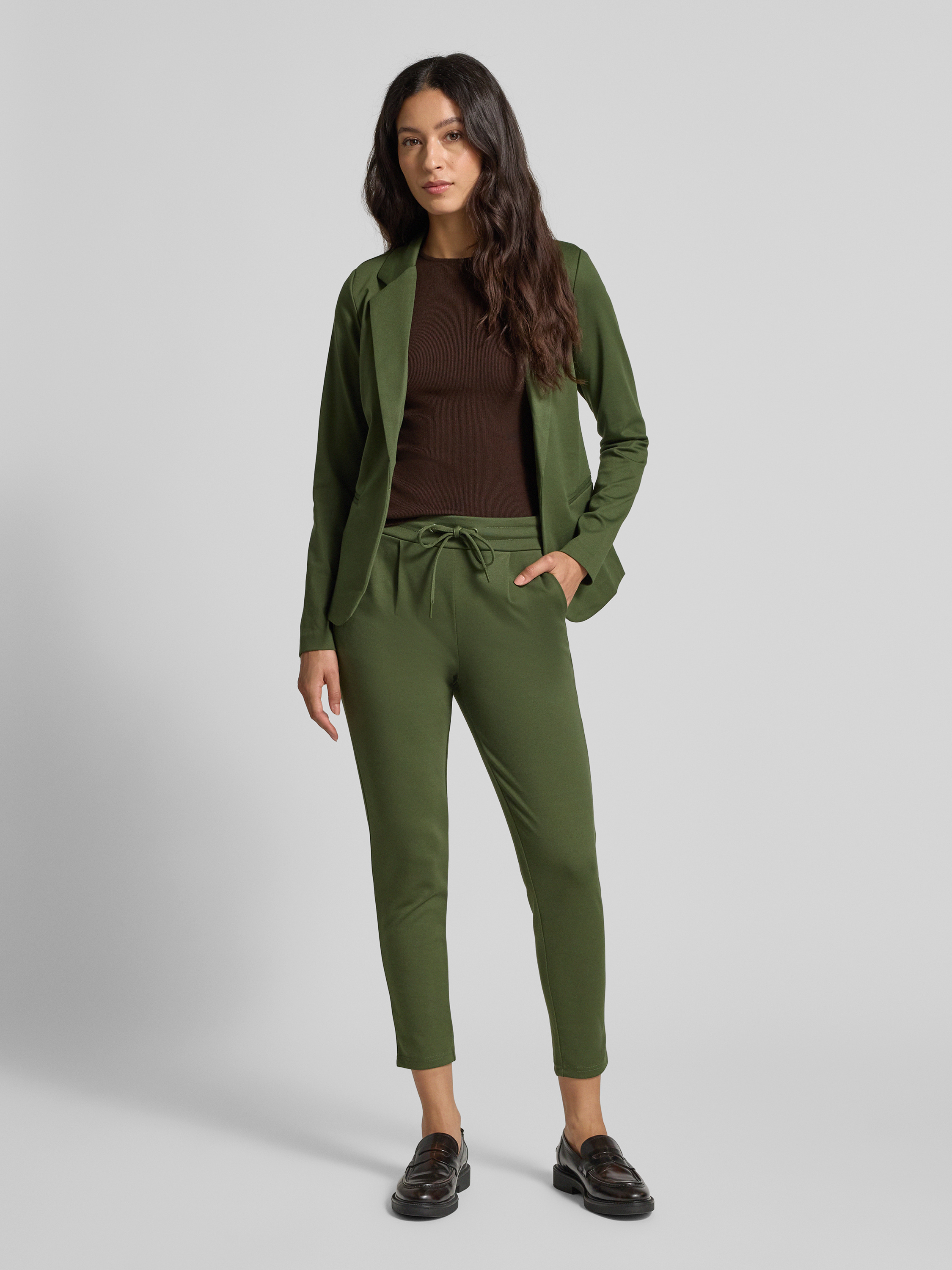 ICHI Slim Fit Blazer mit Paspeltaschen Modell 'KATE' (khaki) online kaufen