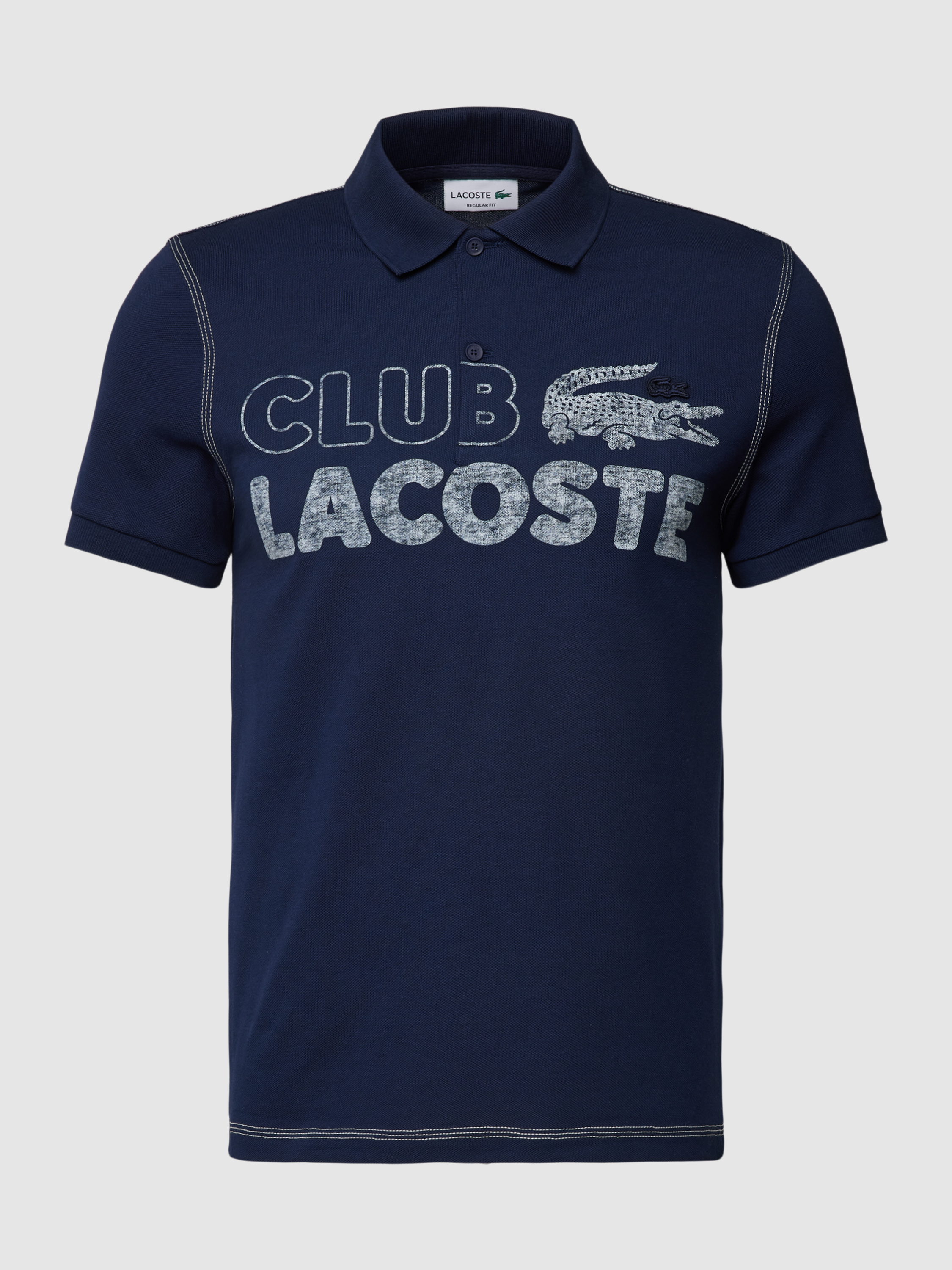 Lacoste Poloshirt mit Label-Print (marine) online kaufen