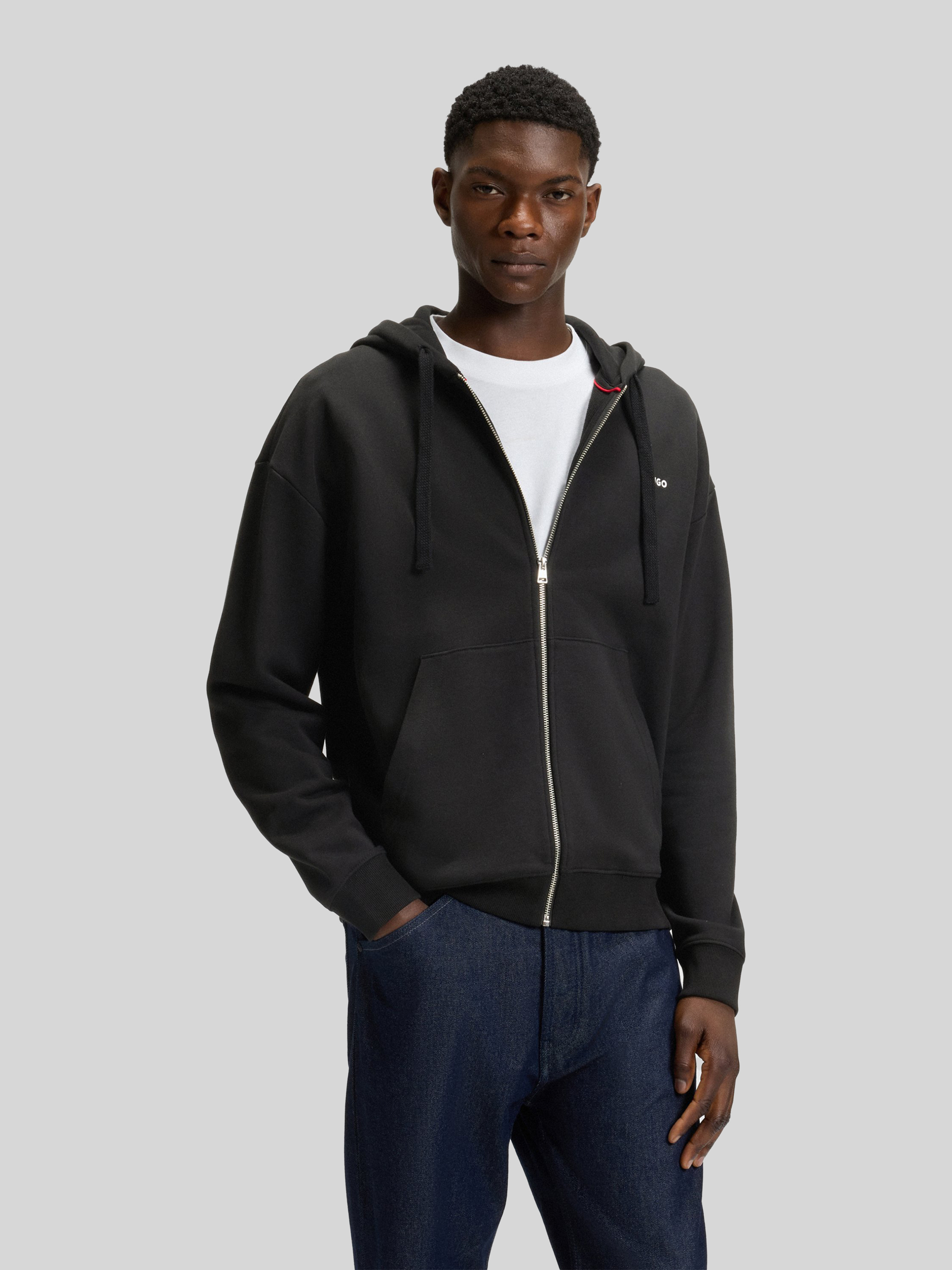 HUGO Relaxed Fit Sweatjacke aus reiner Baumwolle Modell 'DAPOZIP ...