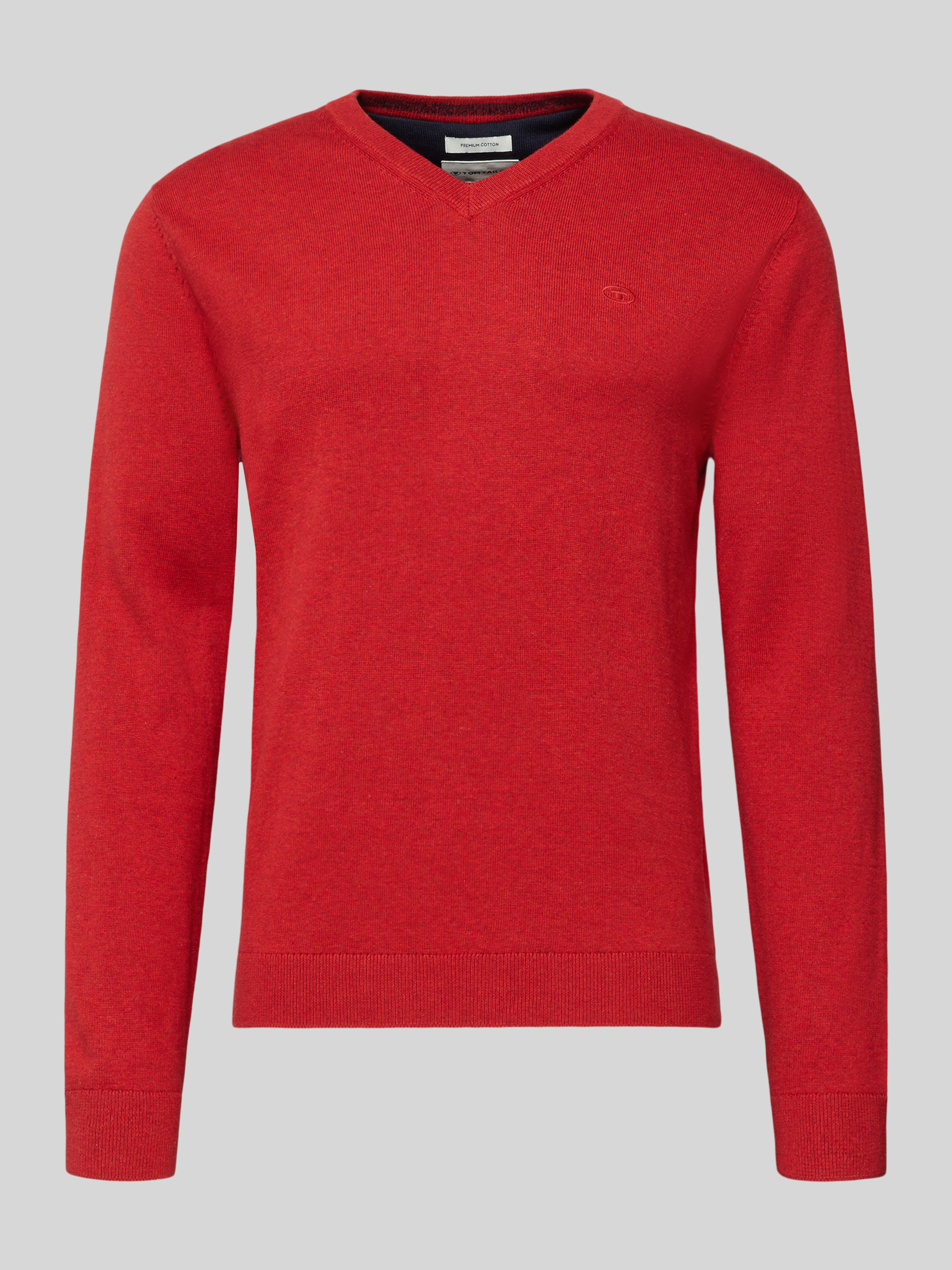 Tom Tailor Regular Fit Pullover aus reiner Baumwolle (rot) online kaufen