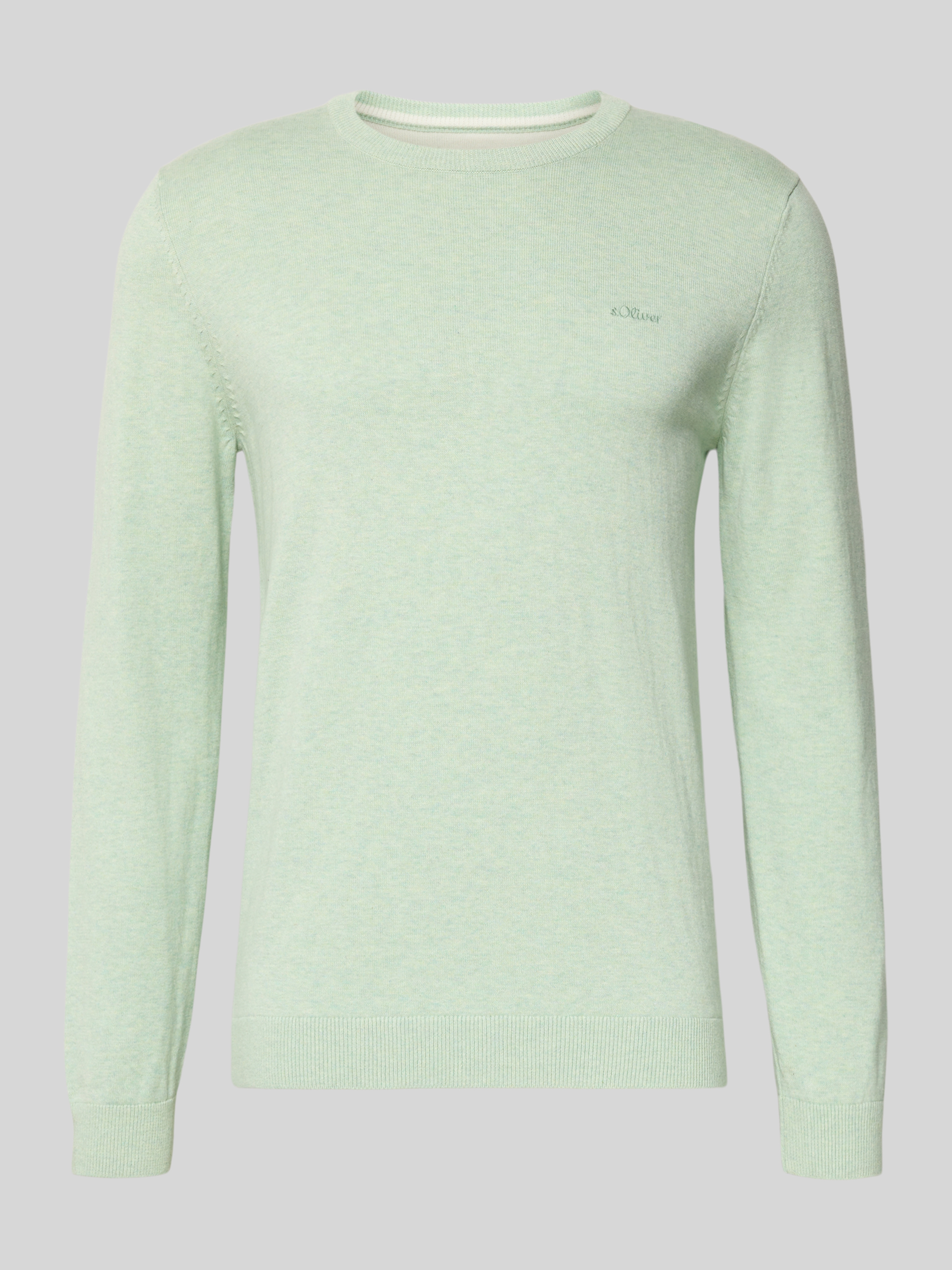 s.Oliver RED LABEL Regular fit pullover van puur katoen in lindegroen ...