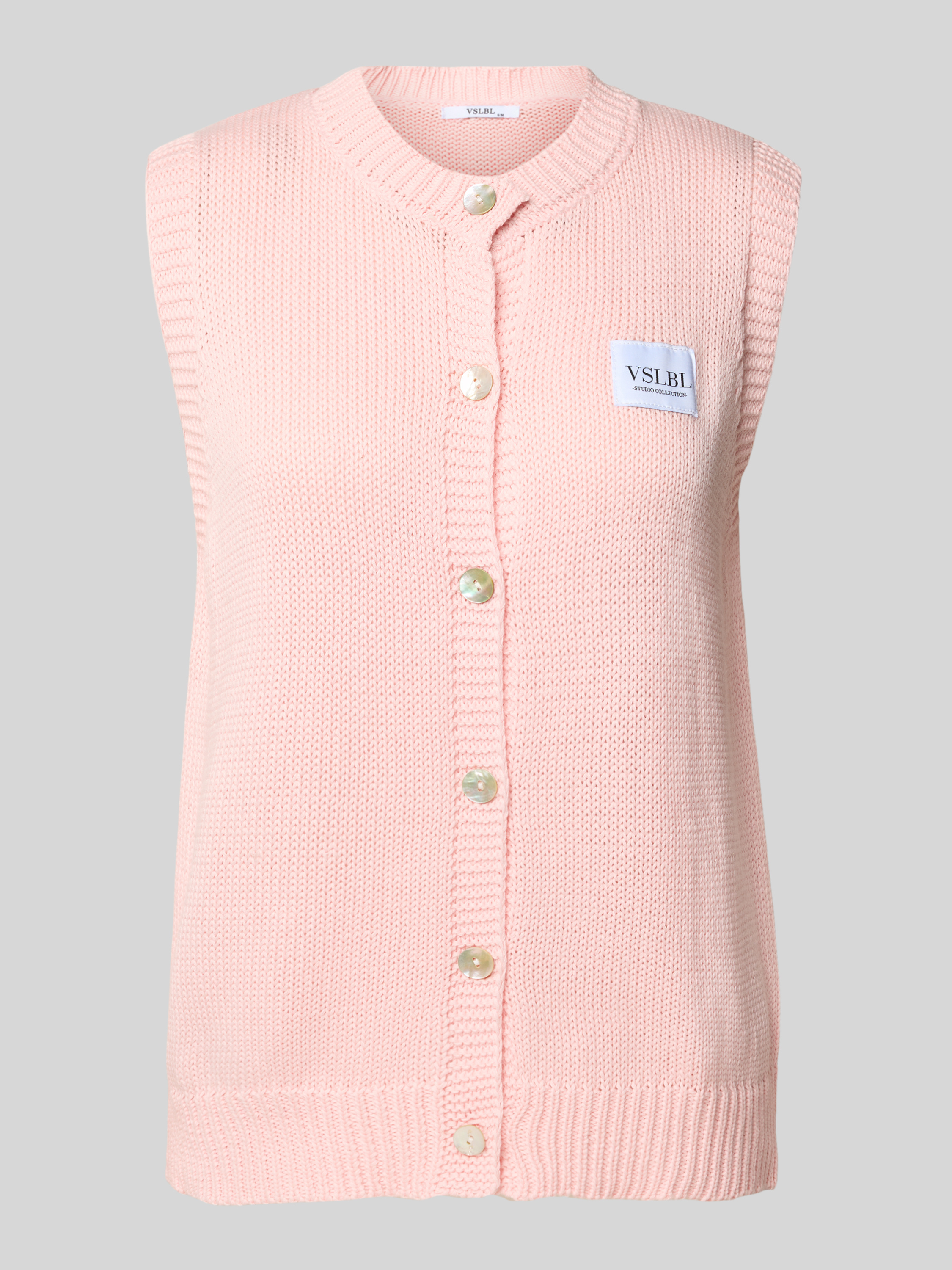 VILLA SOPHIE Strickweste mit Label-Patch (rosa) online kaufen