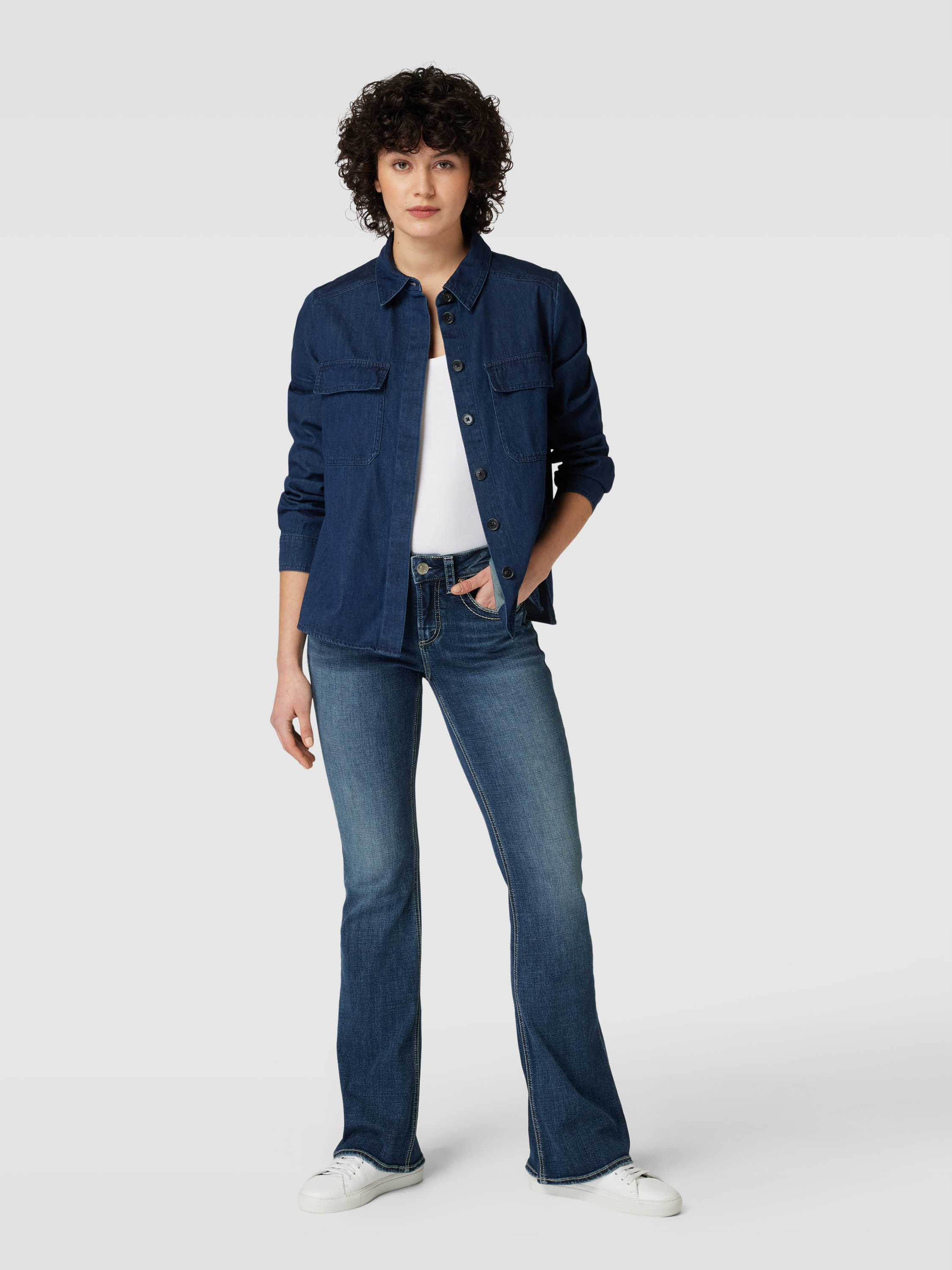 Silver Jeans Bootcut jeans in 5-pocketmodel, model 'Suki' in donkerblauw online kopen | P&C