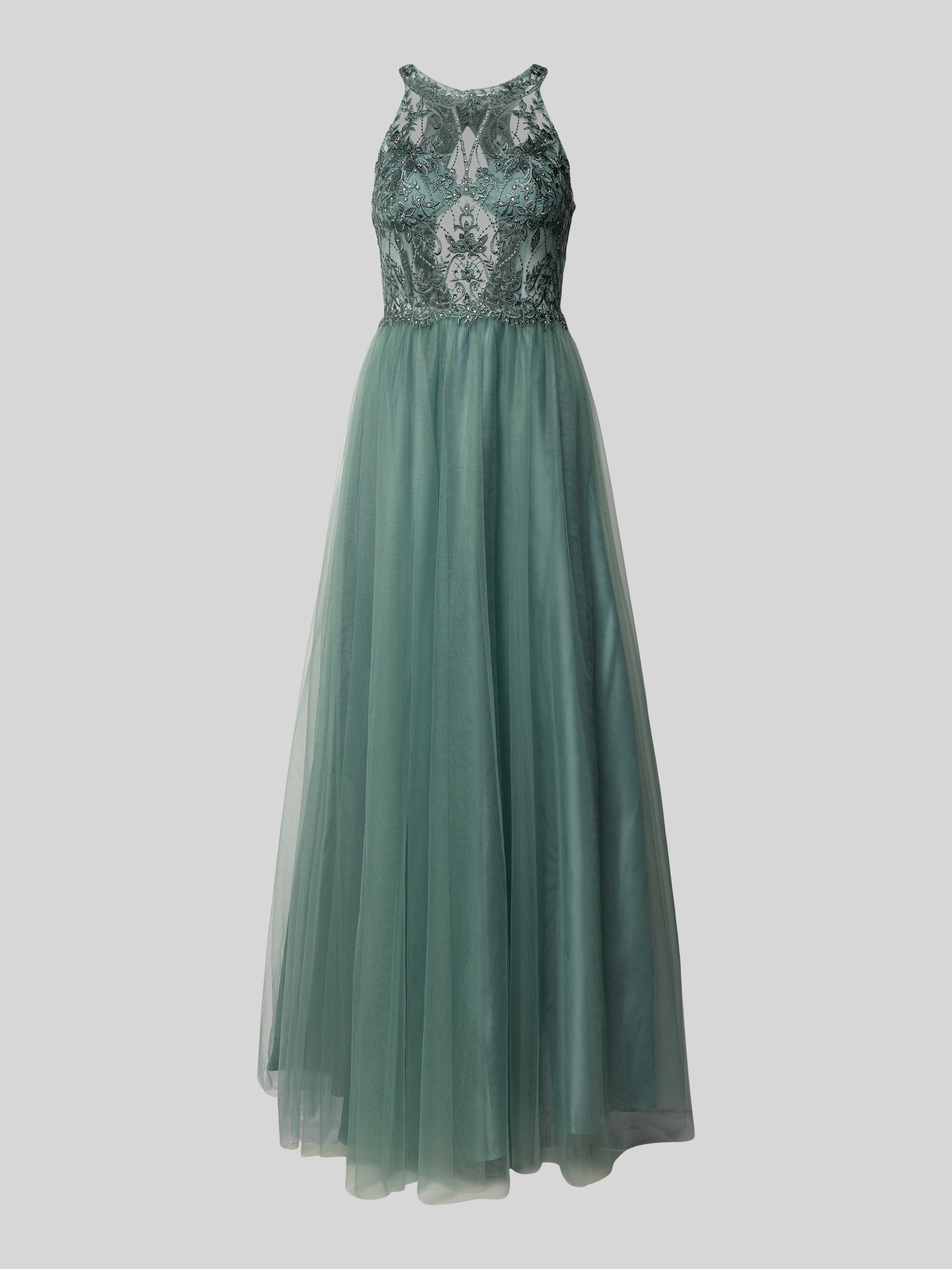 Laona Abendkleid in semitransparentem Design mit Ziersteinbesatz (ocean ...