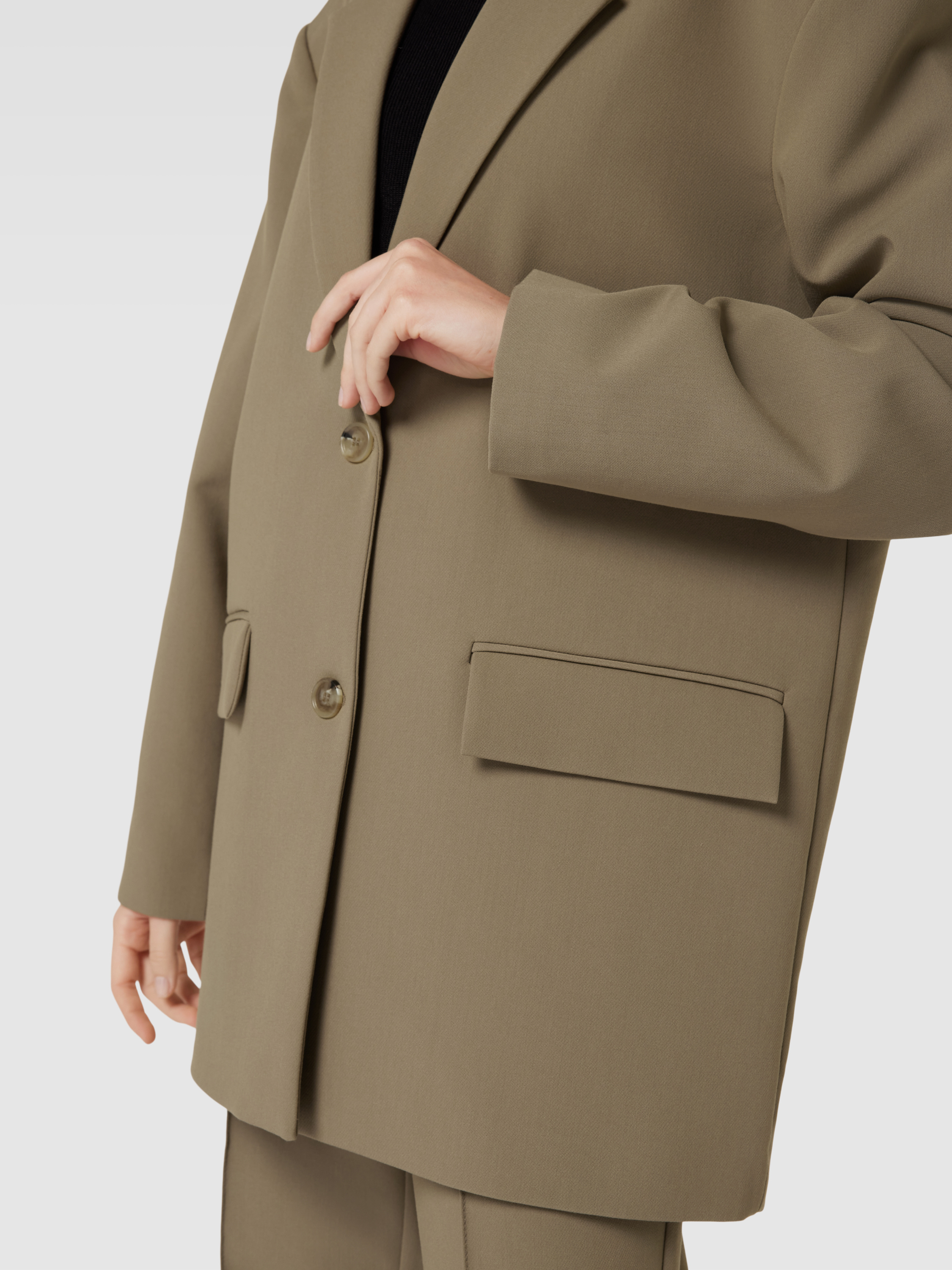 Selected Femme Blazer met reverskraag, model 'VINNIE' in olijfgroen online kopen | P&C