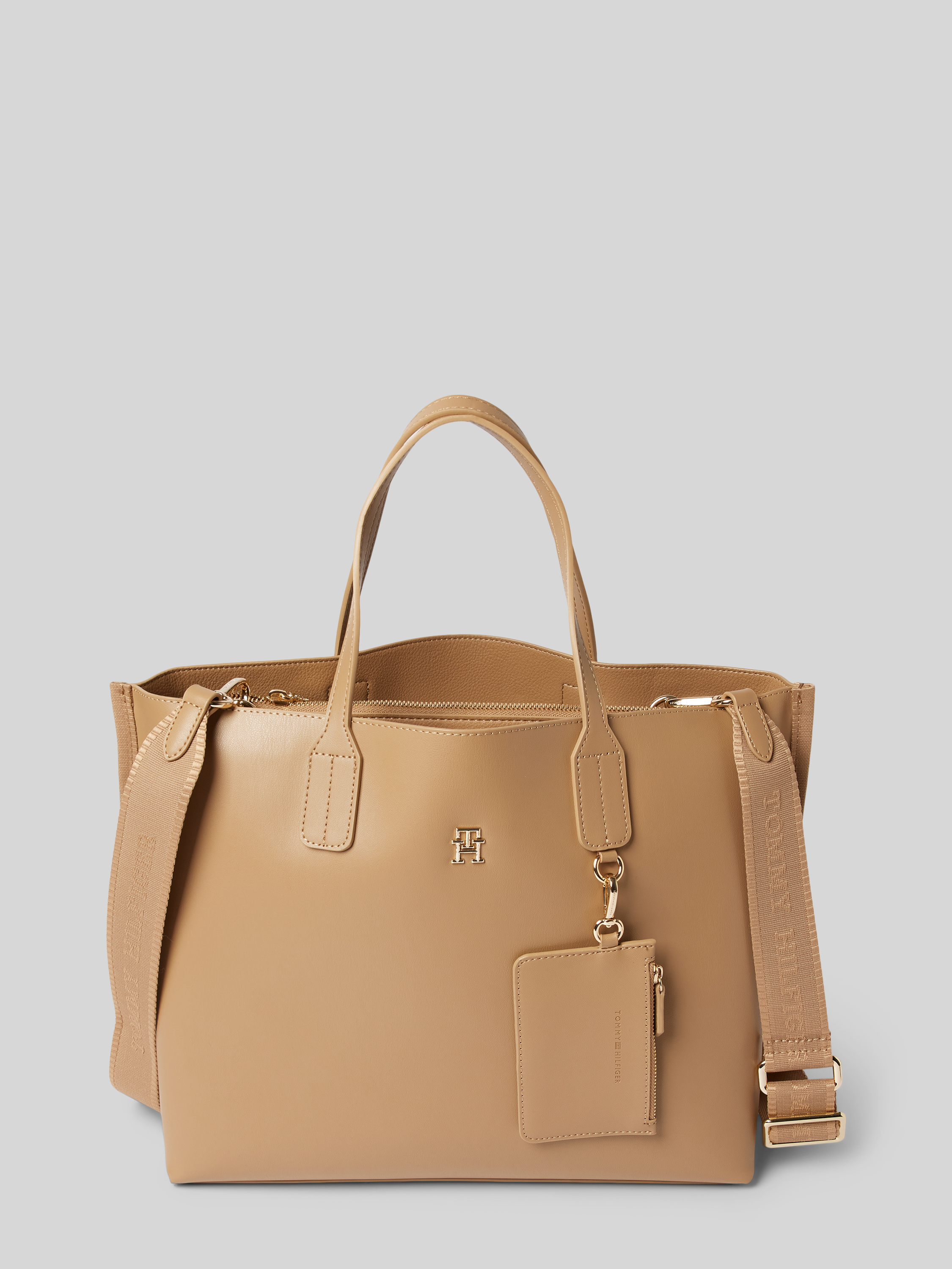 Tommy Hilfiger Satchel mit Label-Detail (beige) online kaufen