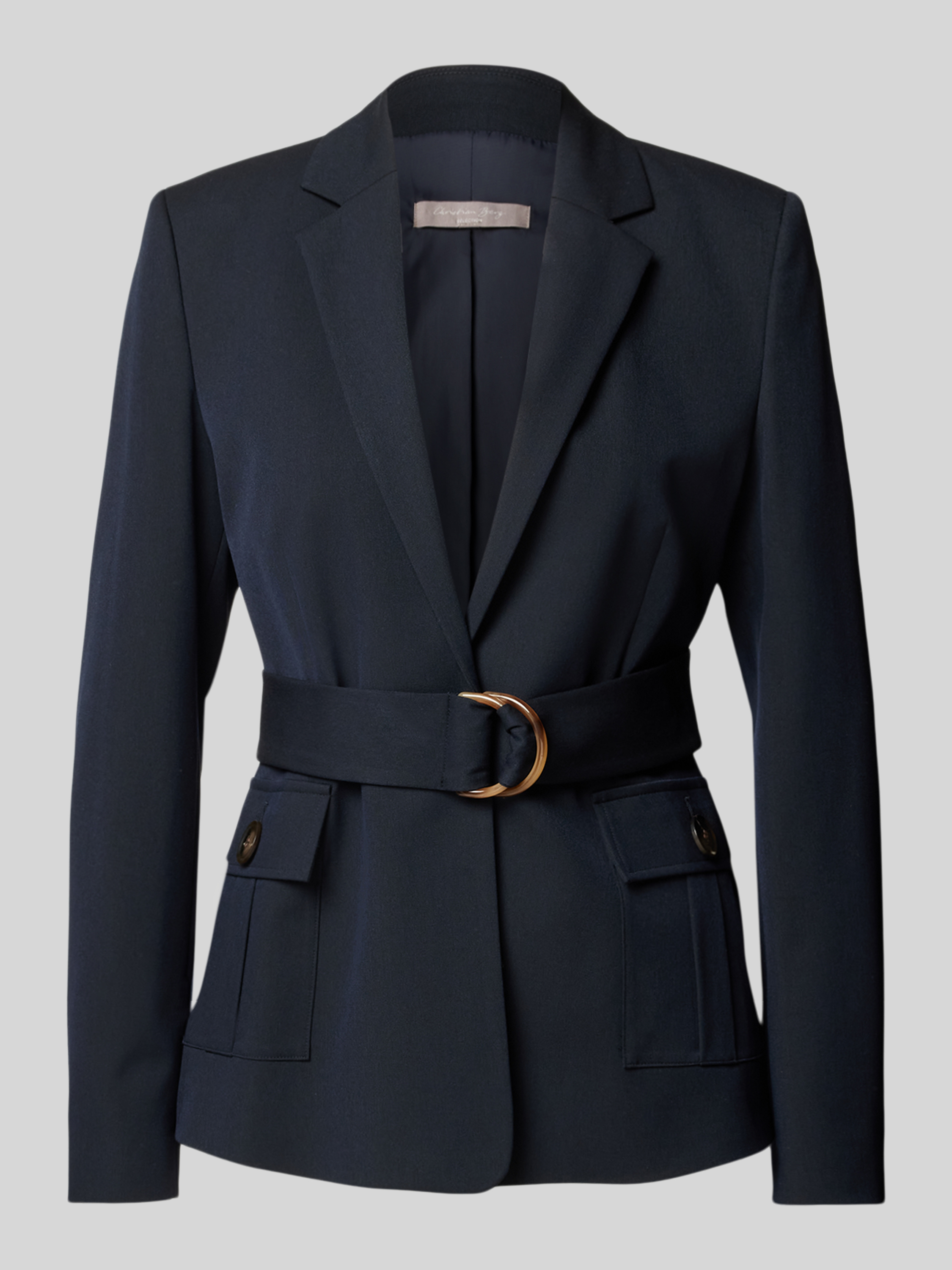 Christian Berg Woman Selection Blazer met reverskraag in marineblauw ...
