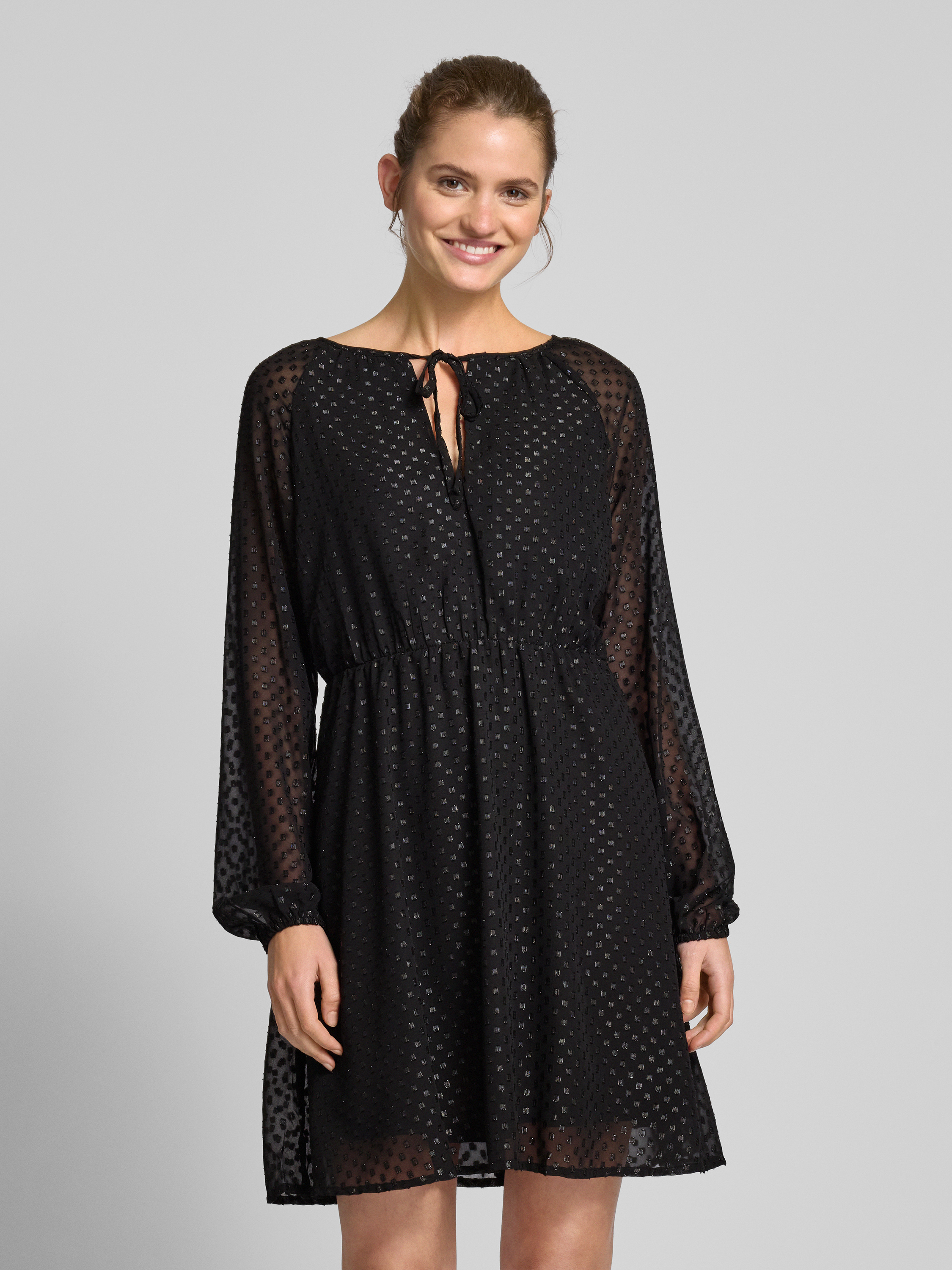 Only Minikleid mit langem Arm Modell 'JASI' (metallic black) online kaufen