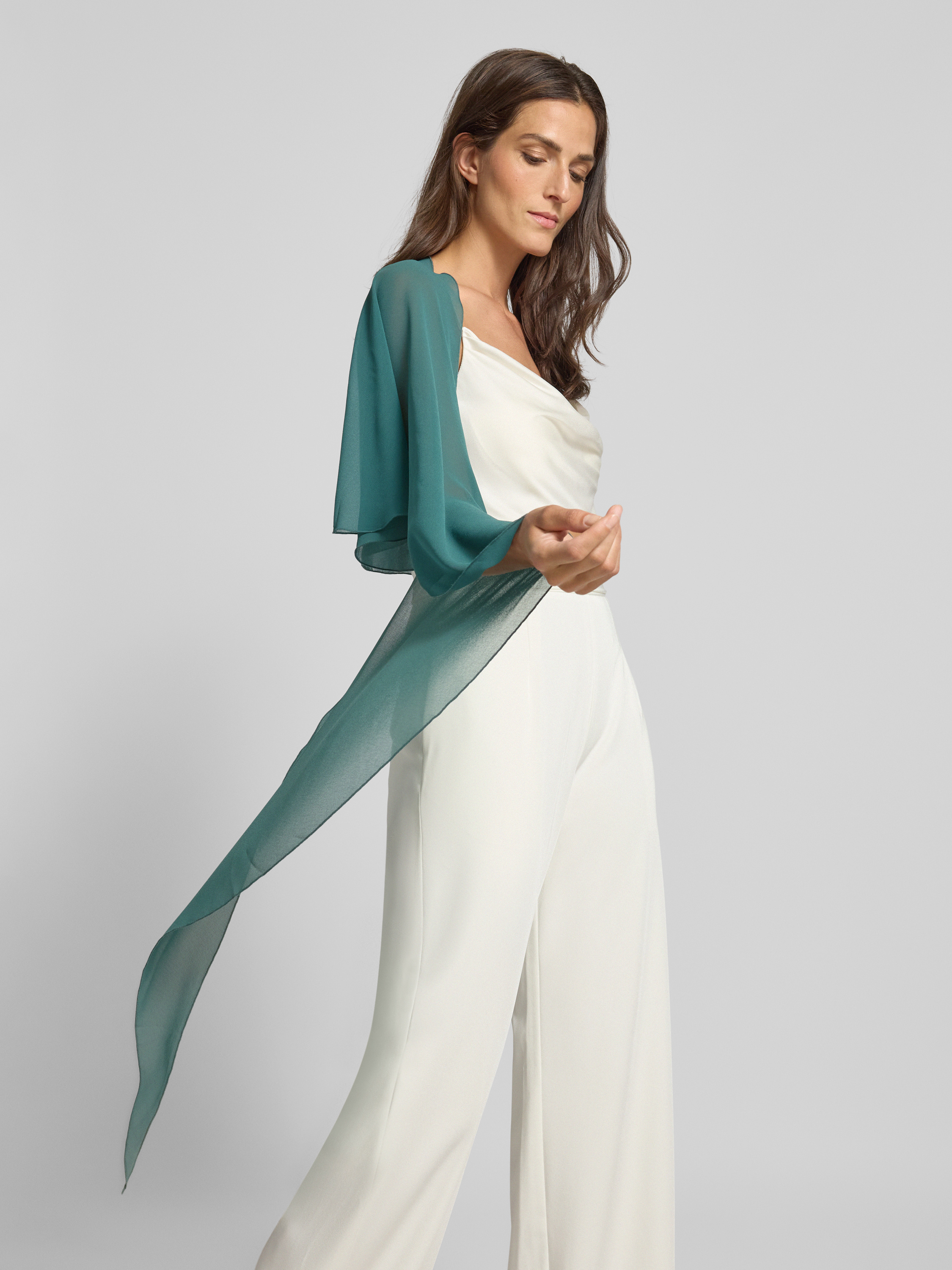 Vera Mont Stola aus Chiffon mit Knopfverschluss (smaragd) online kaufen