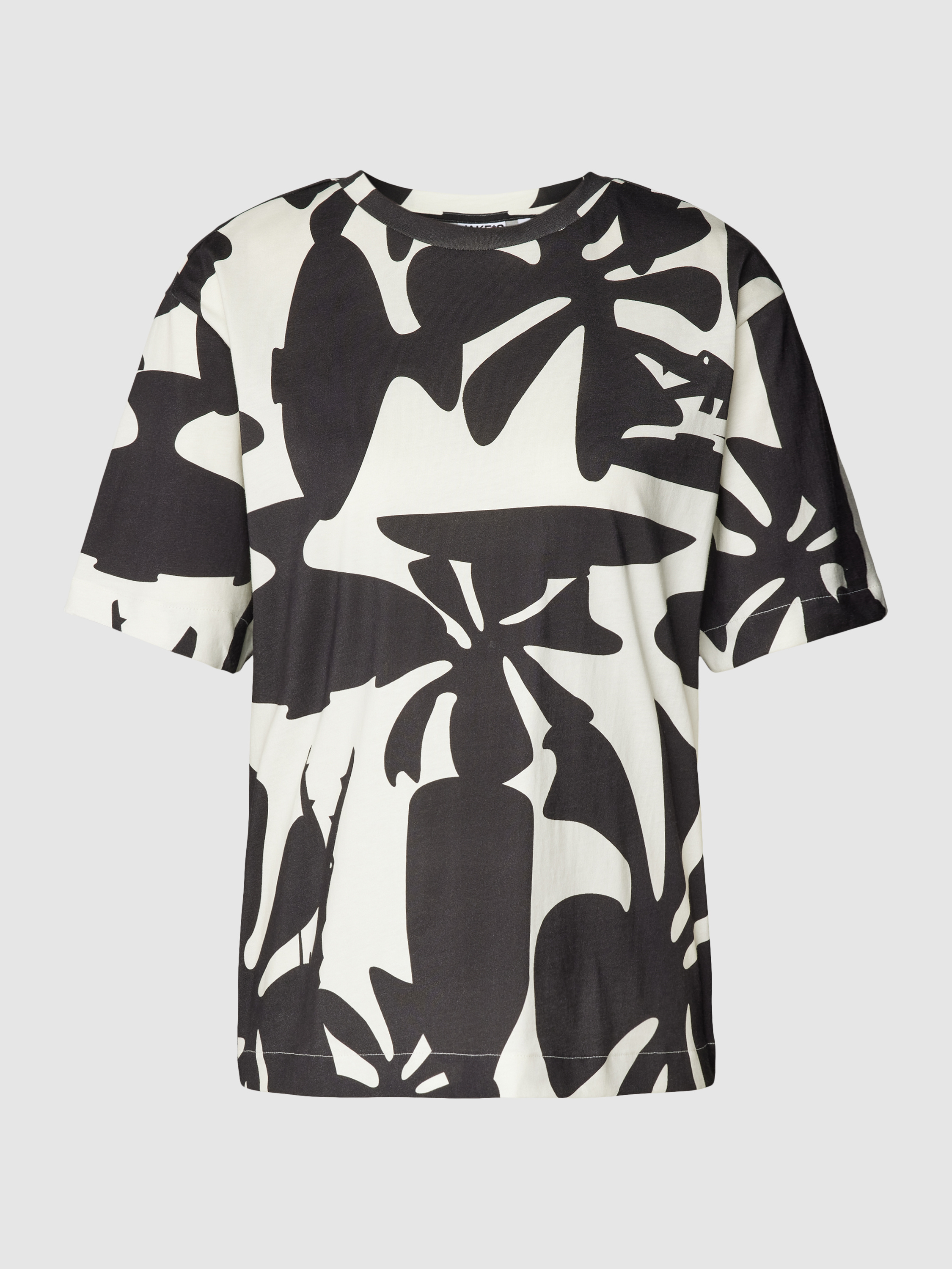 JAKE*S STUDIO WOMAN T-shirt met all-over motief in zwart online kopen | P&C