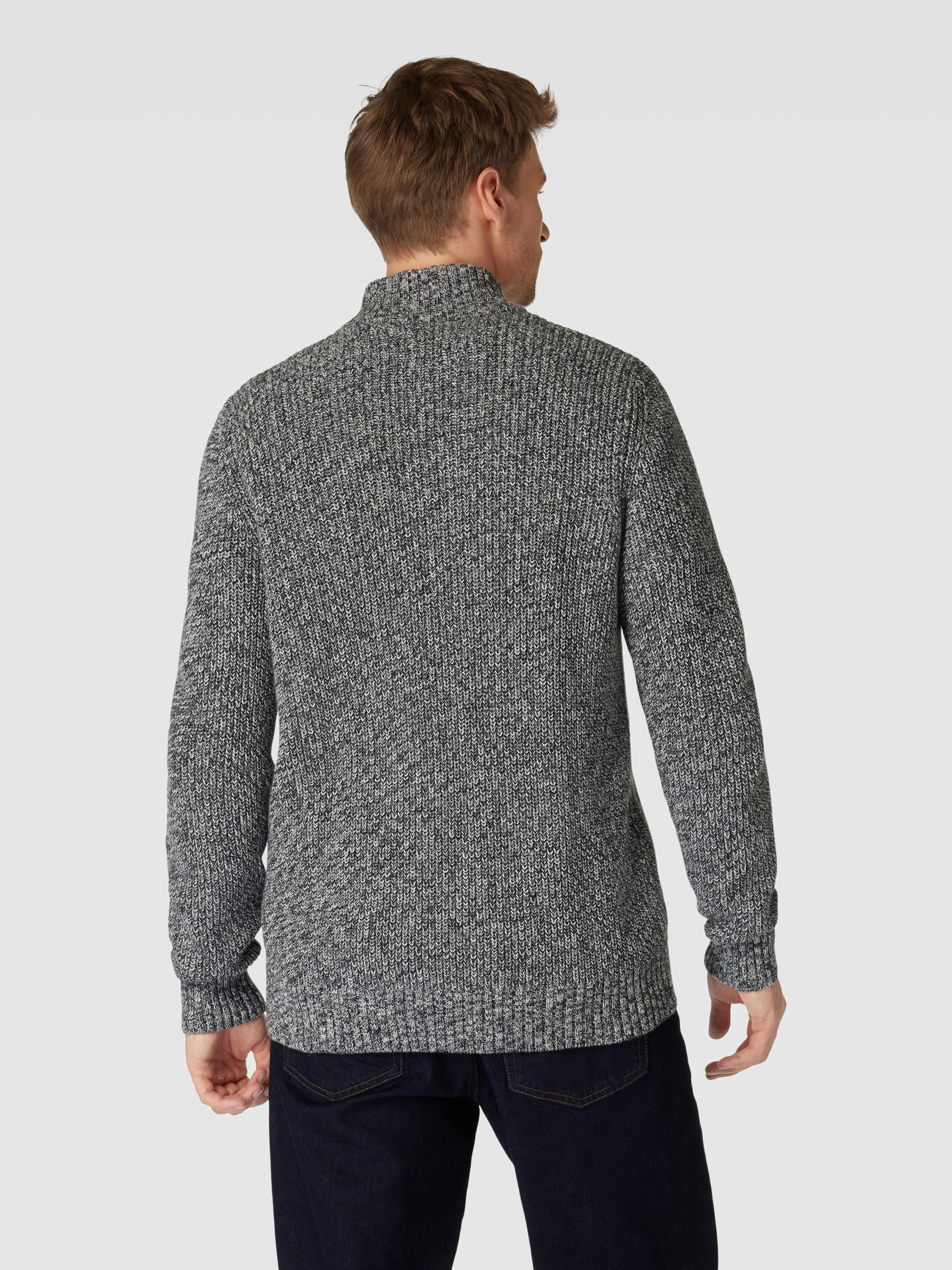 Christian Berg Men Strickjacke mit Stehkragen (anthrazit) online kaufen