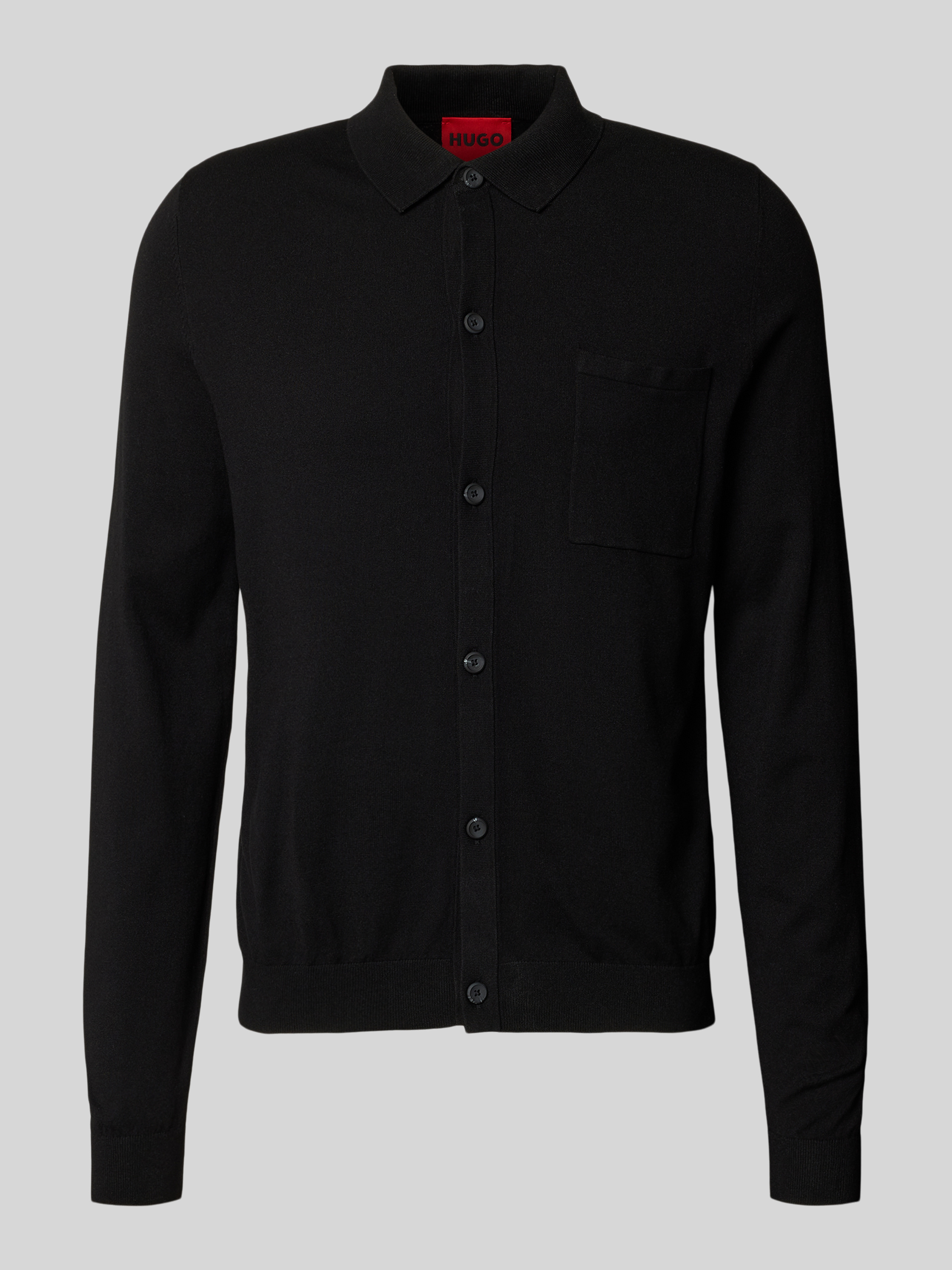 Kup online HUGO Kurtka z dzianiny o kroju regular fit z mieszanki ...