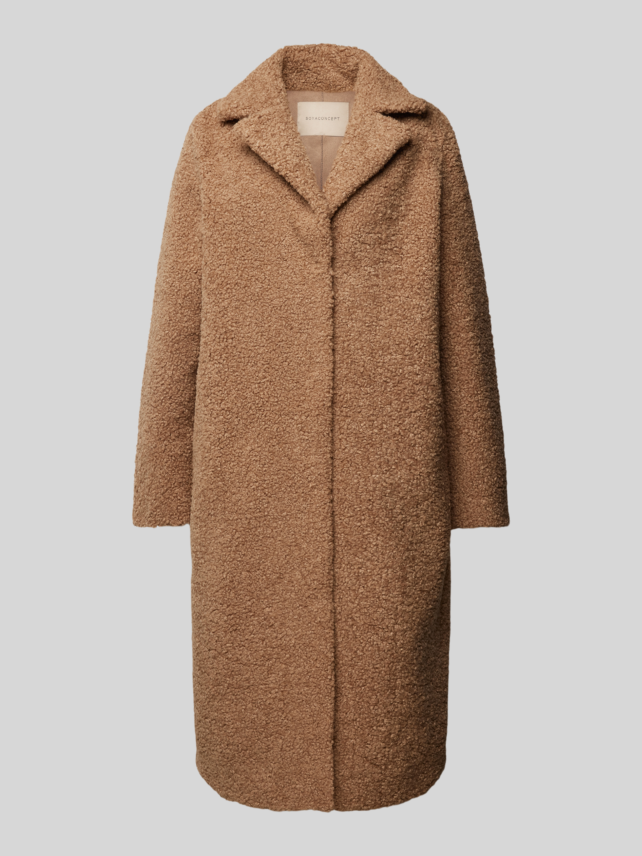 Soyaconcept Regular Fit Mantel aus Teddyfell Modell 'Mukite' (camel ...