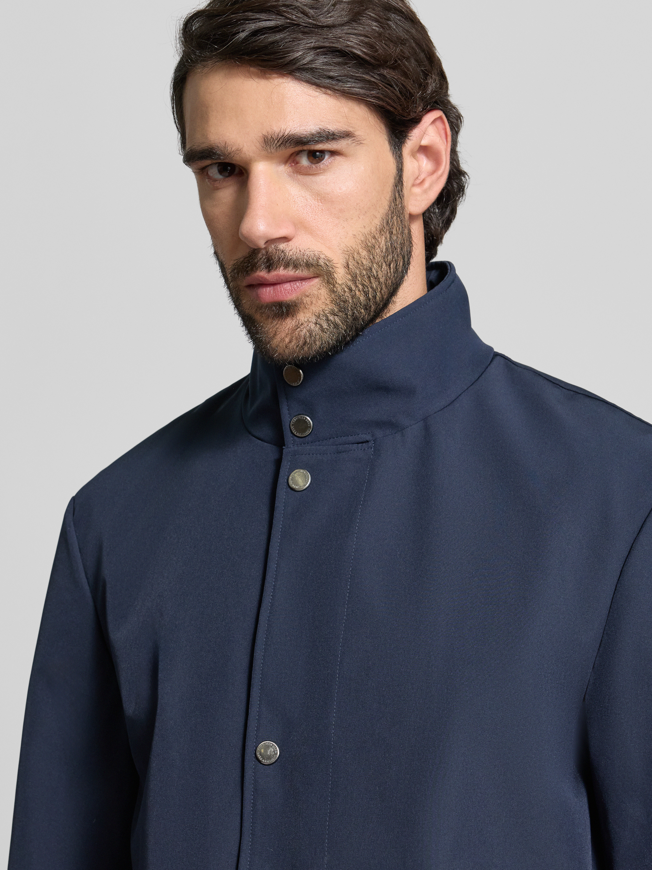 Christian Berg Men Regular Fit Mantel mit Stehkragen (marine) online kaufen