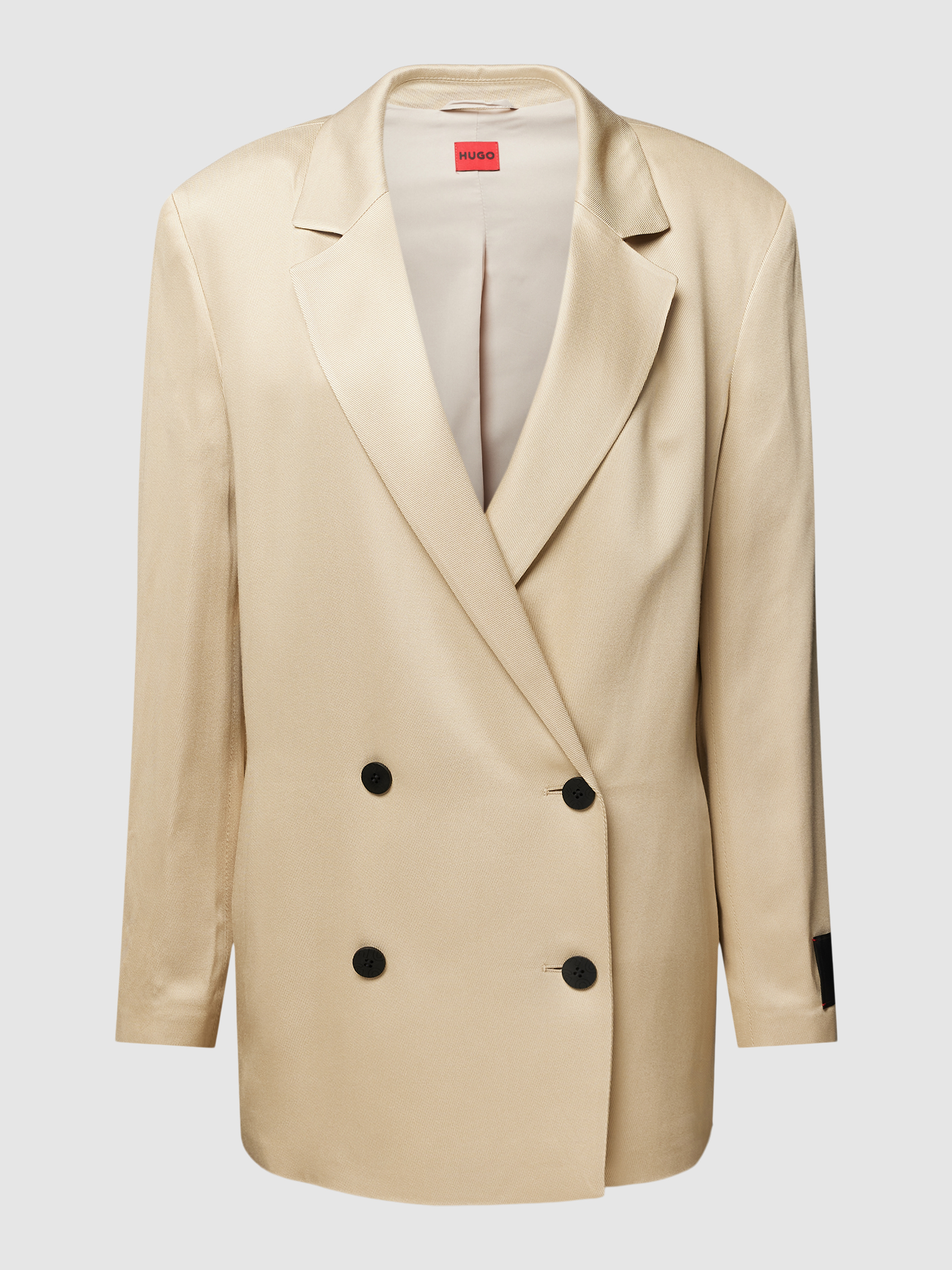 HUGO Blazer met reverskraag, model 'Aboma' in beige online kopen | P&C