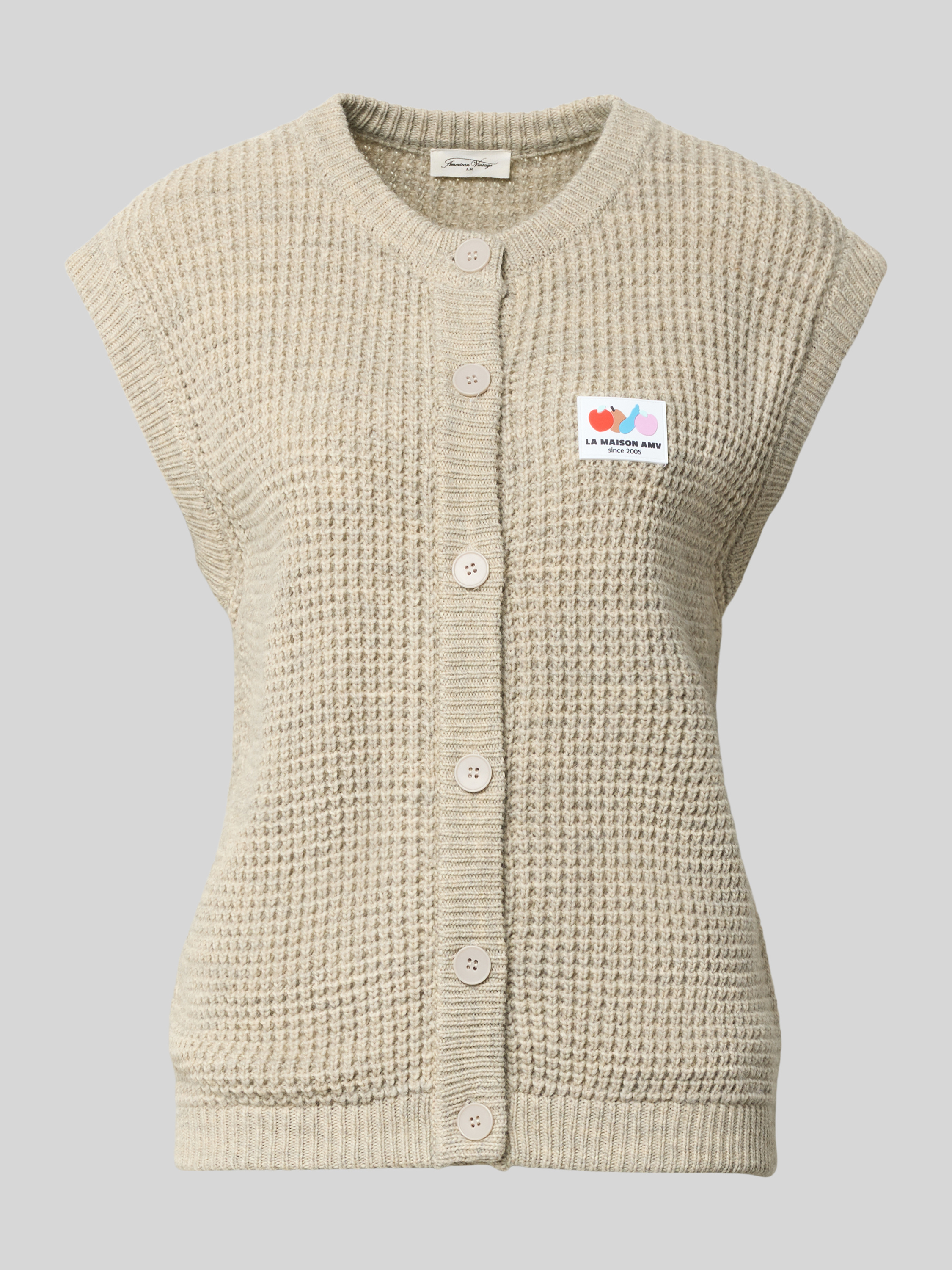 American Vintage Regular Fit Strickweste mit Alpaka-Anteil Modell 'CRASHWAY' (mittelgrau) online ...