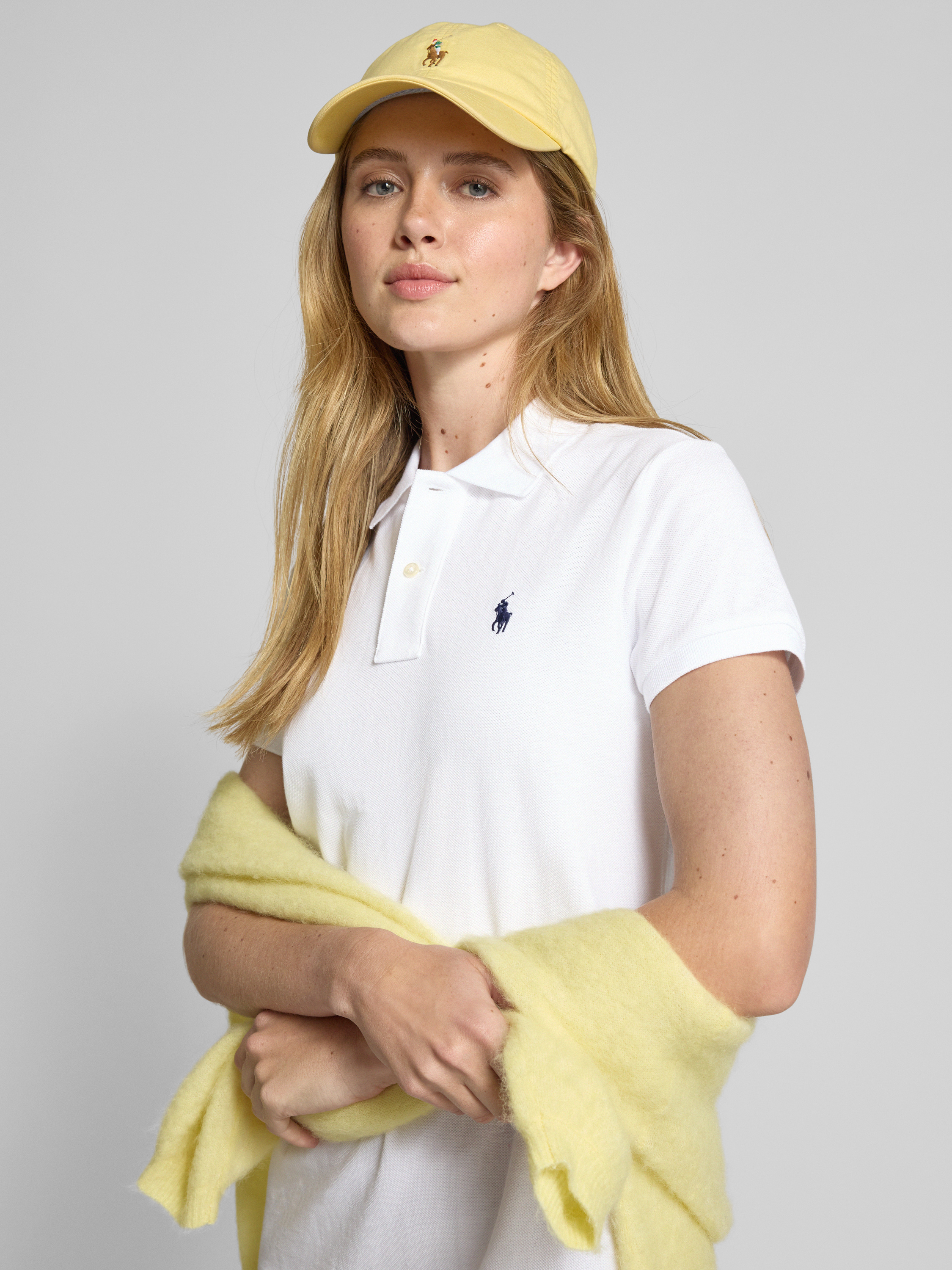 Polo Ralph Lauren Polokleid mit Logo-Stitching (weiss) online kaufen