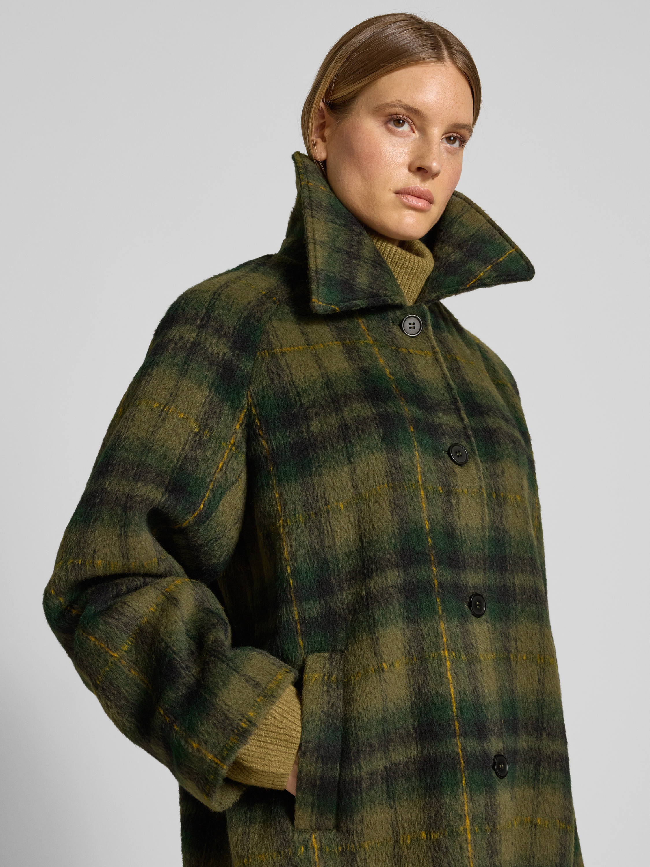 Noisy May Relaxed Fit Mantel mit Umlegekragen (khaki) online kaufen