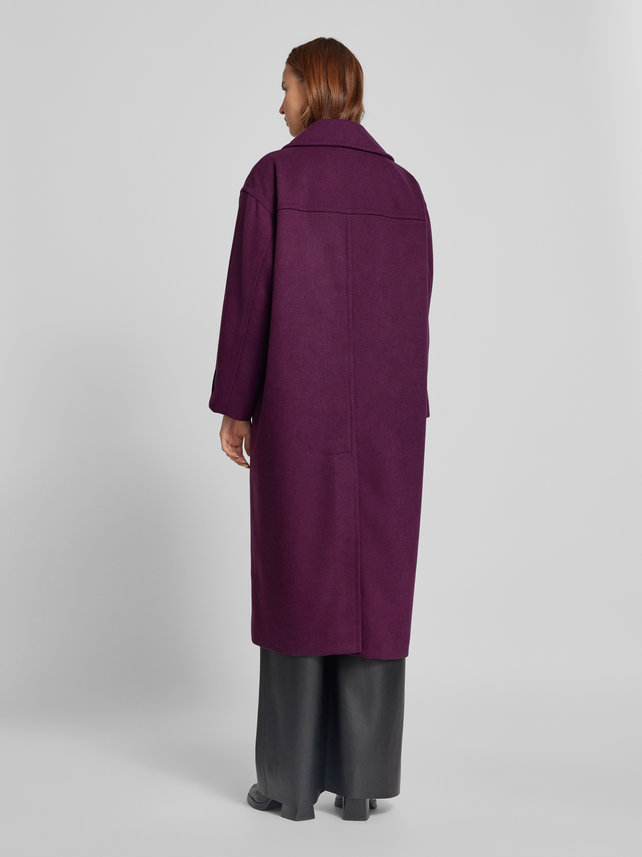 HUGO Mantel mit Reverskragen Modell 'Marola' (aubergine) online kaufen