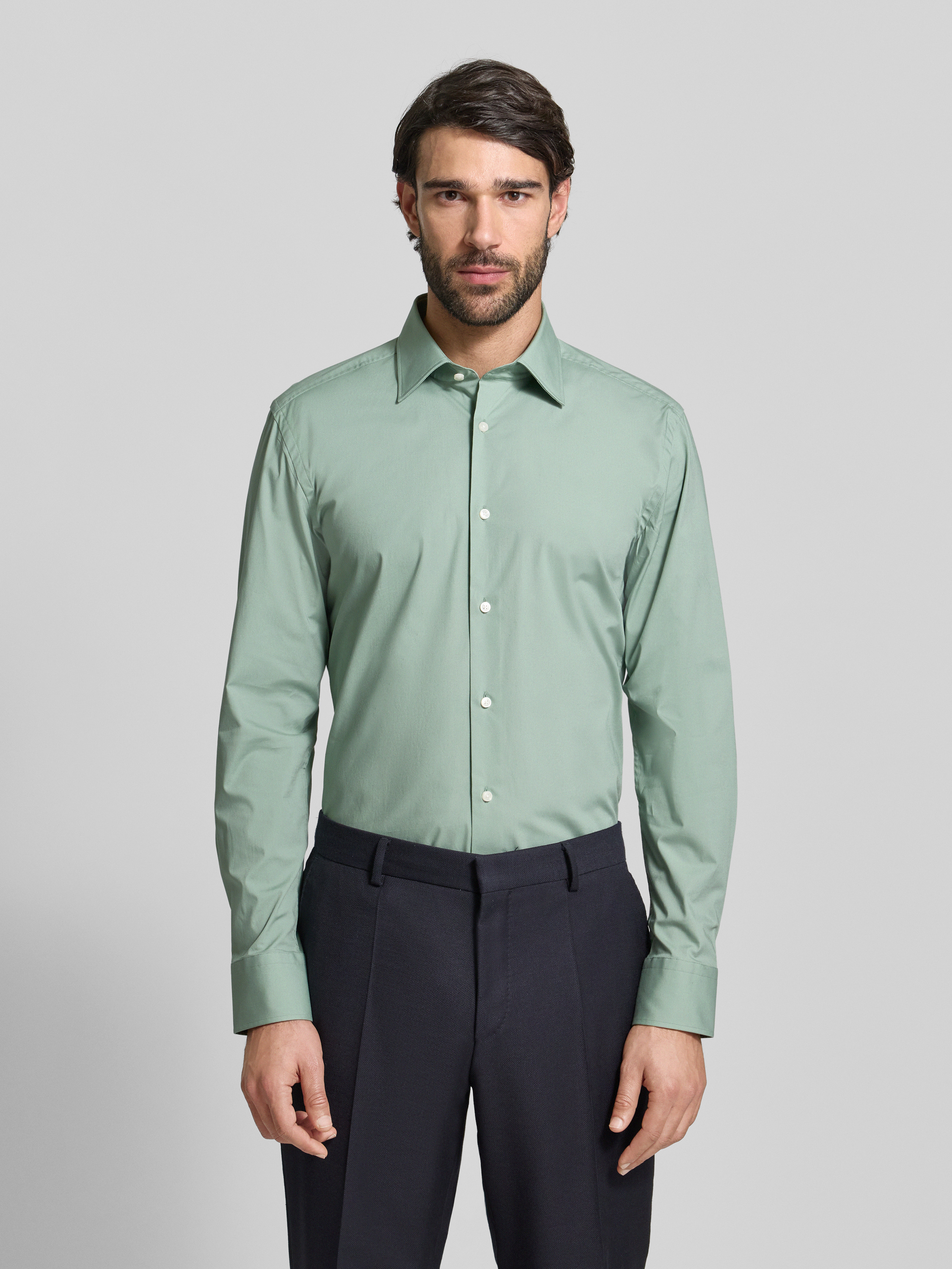 Kup online BOSS Koszula biznesowa o kroju slim fit z mieszanki bawełny ...