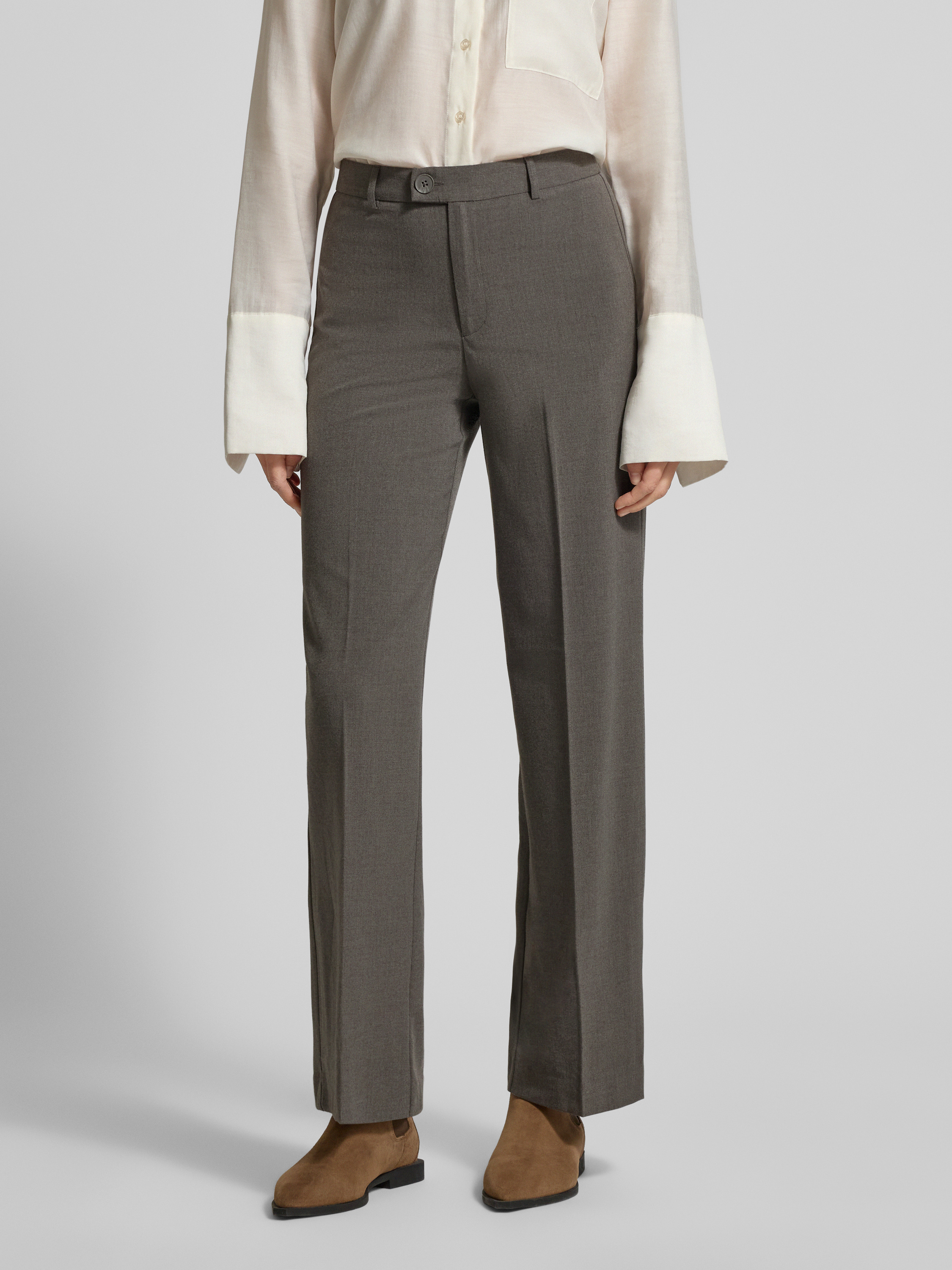 Kup online Vero Moda Spodnie z zakładkami w pasie o kroju straight fit ...