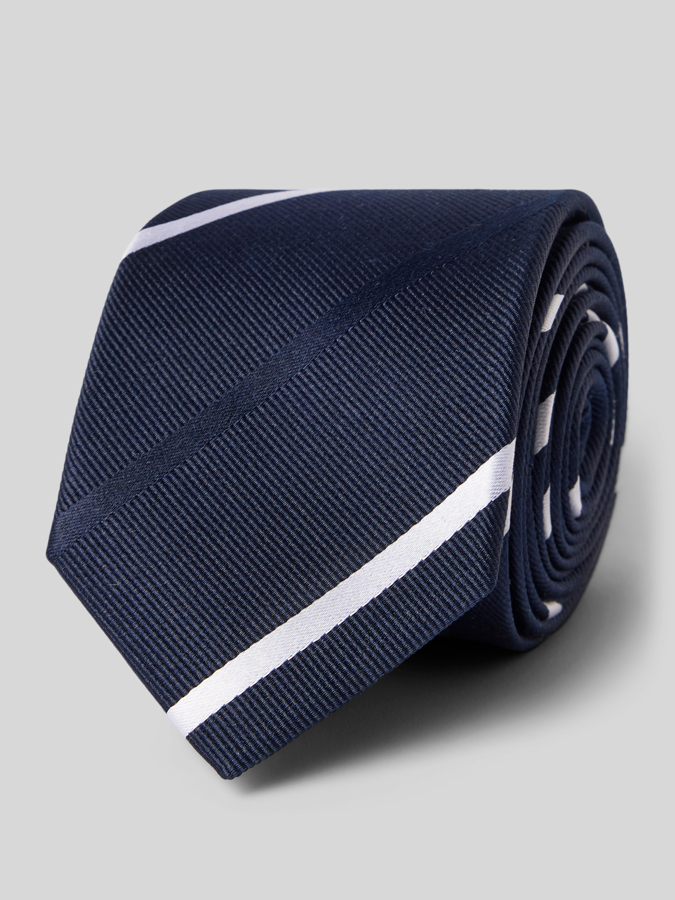 OLYMP Seidenkrawatte aus reine Krawatte mit Logo-Patch (6,5 cm) (marine ...