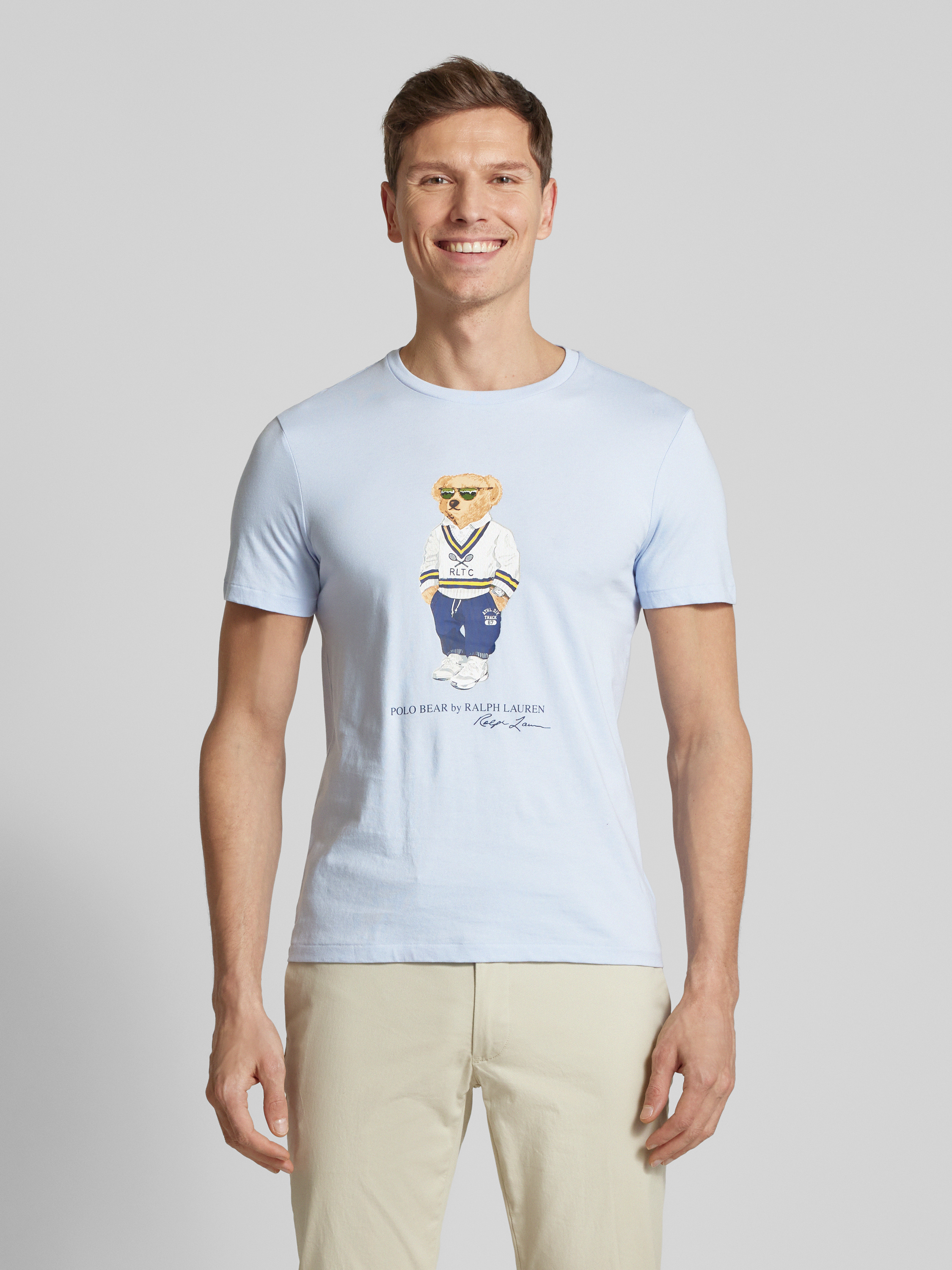 Polo Ralph Lauren T-Shirt mit Polo Bear Print (hellblau) online kaufen