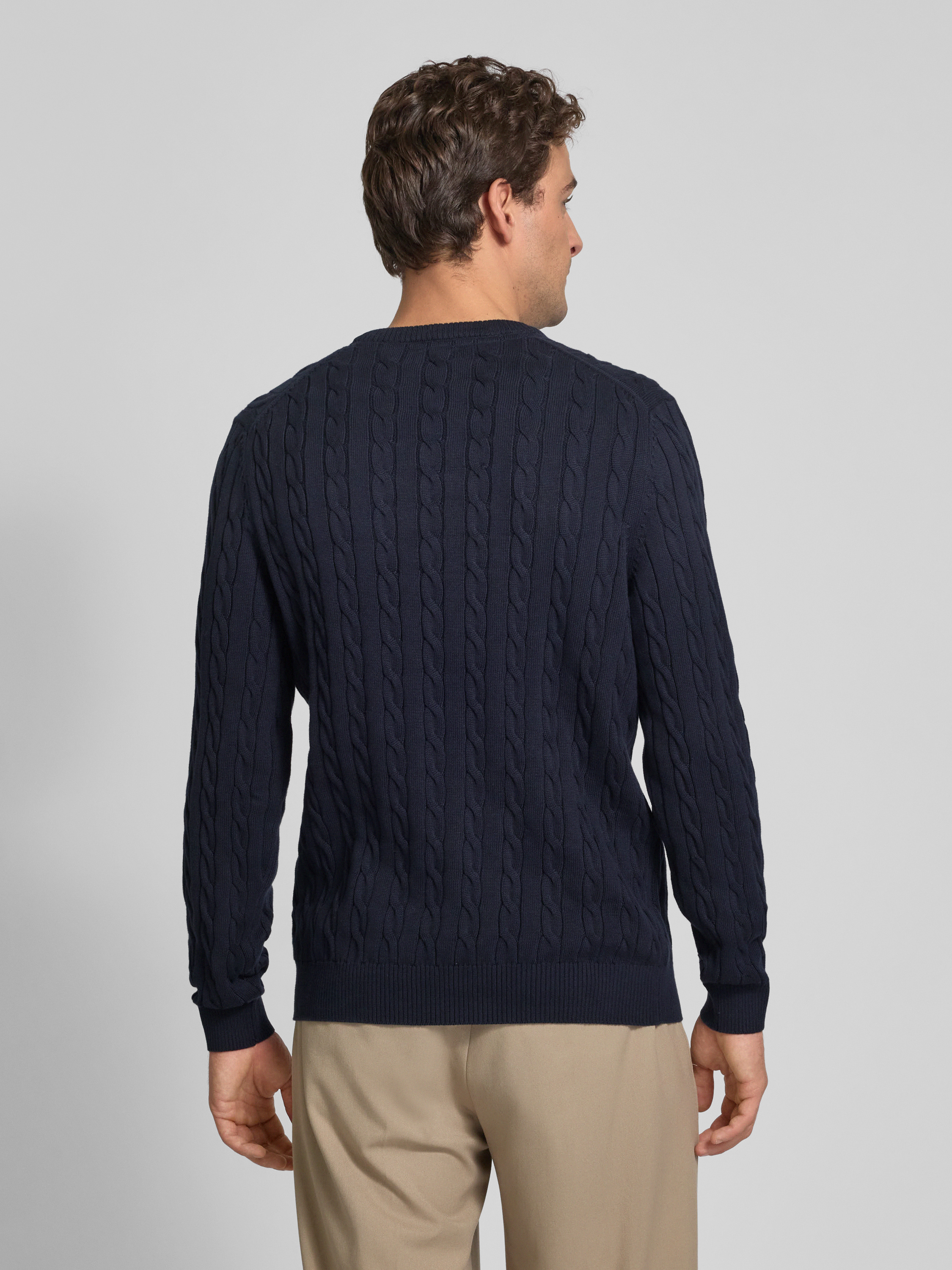 Christian Berg Men Strickpullover mit Rundhalsausschnitt (marine ...