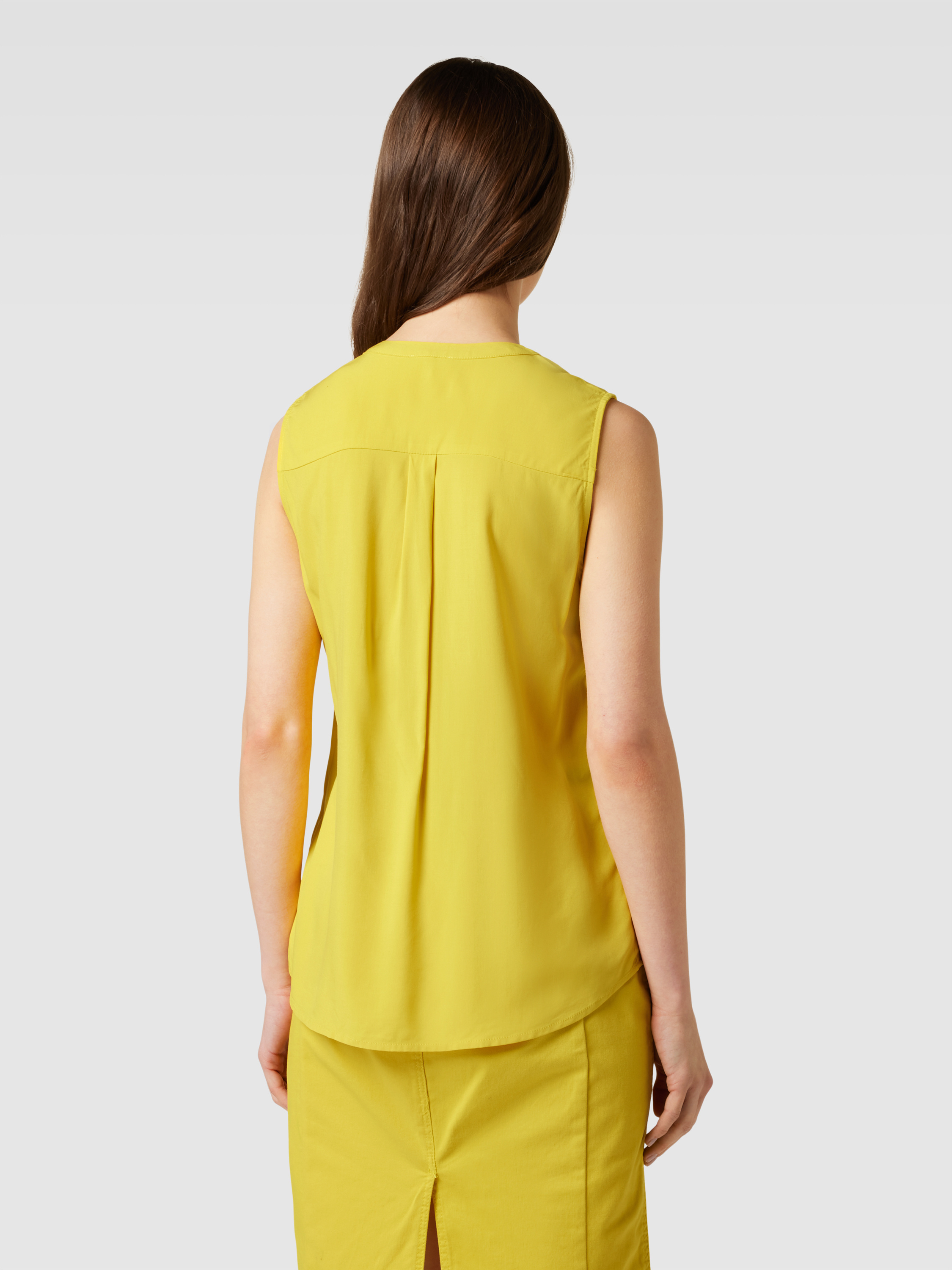 Montego Blousetop van zuivere viscose in donkergeel online kopen | P&C