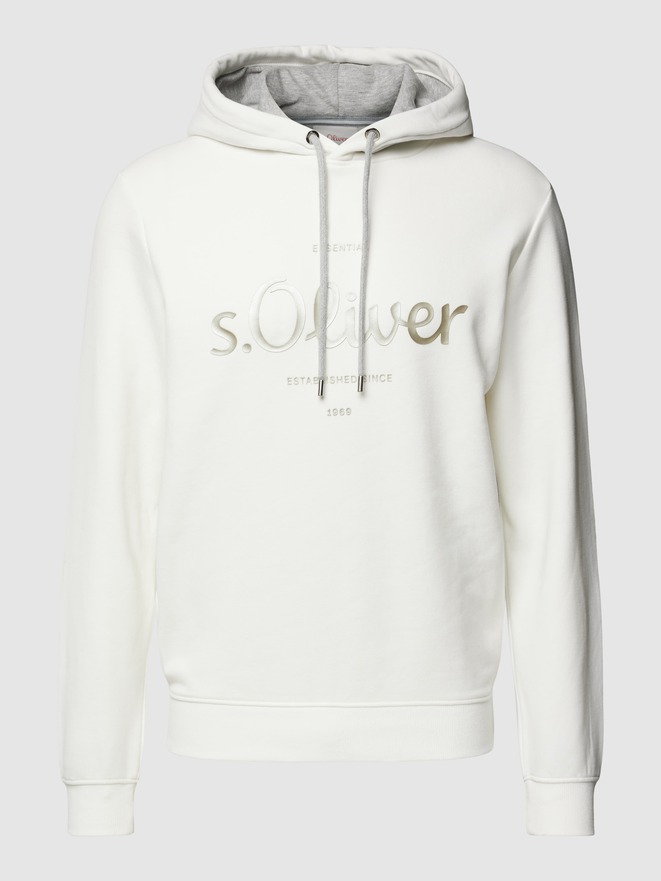 s.Oliver RED LABEL Hoodie met labelprint in offwhite online kopen | P&C