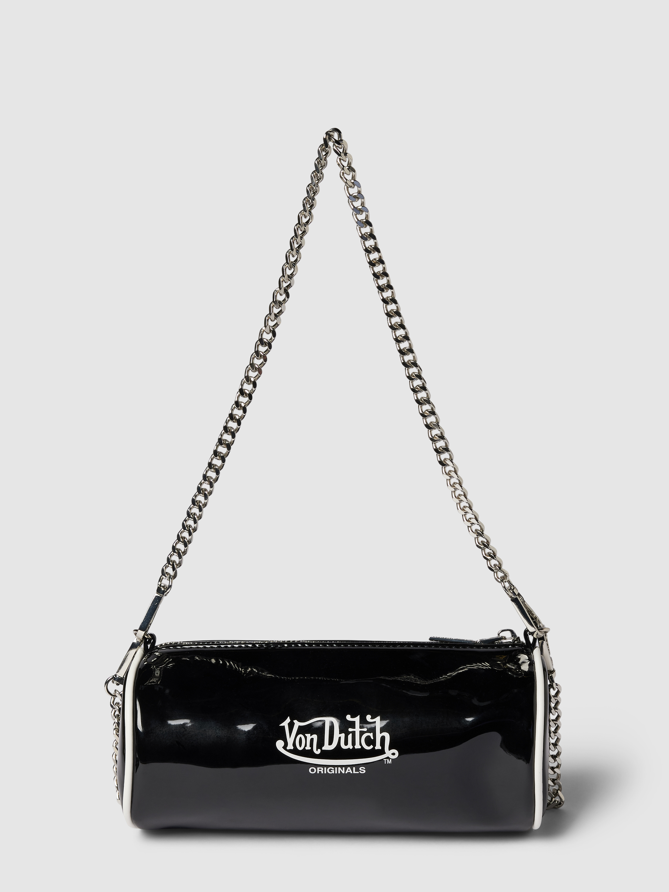 Von Dutch Handtas met labelprint, model 'LESLY' in zwart online kopen | P&C