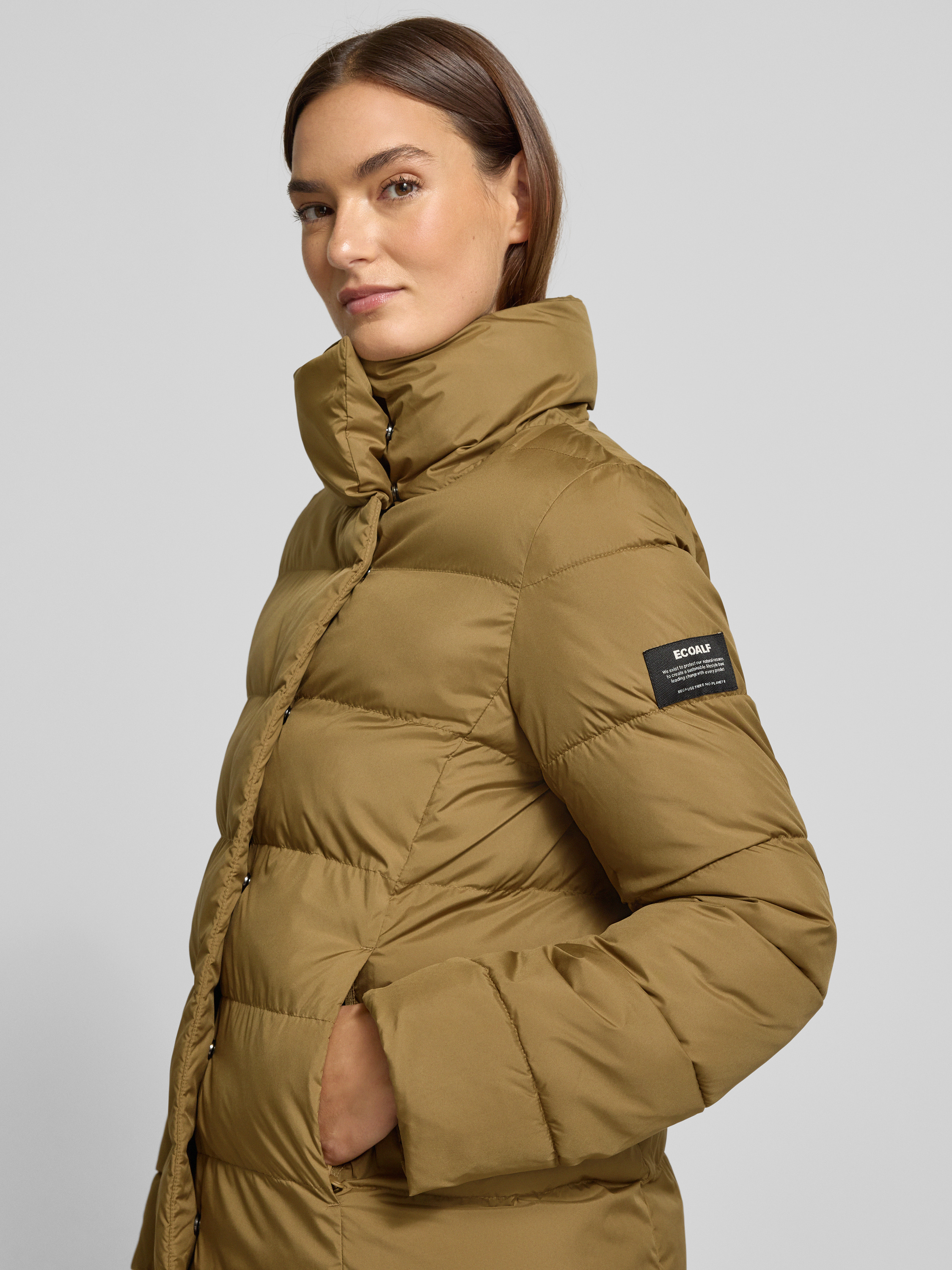 ECOALF Buffer jacket met opstaande kraag Model 'MOORE' in camel online ...