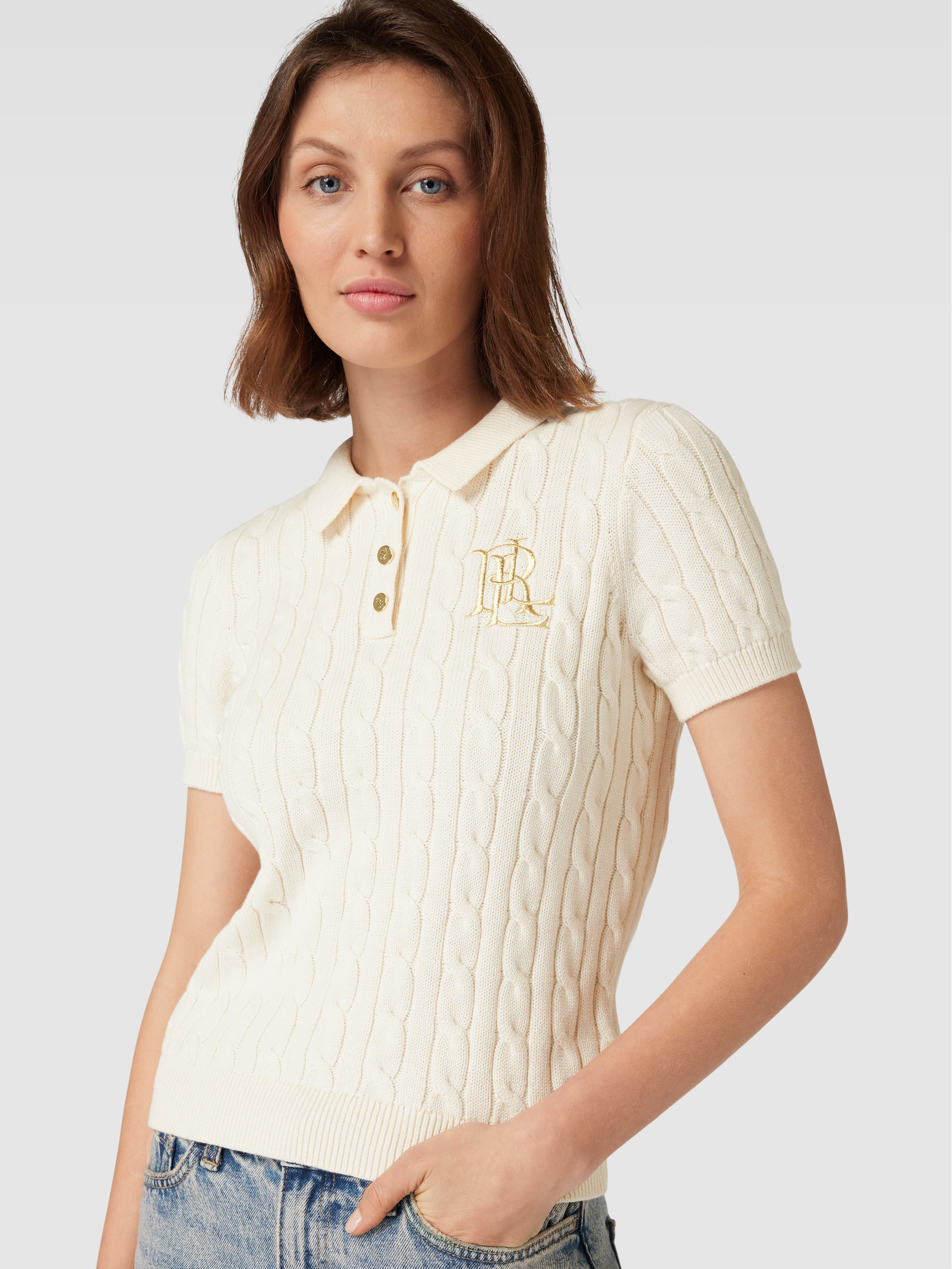 Lauren Ralph Lauren T-shirt in gebreide look, model 'NATRISSA' in ...