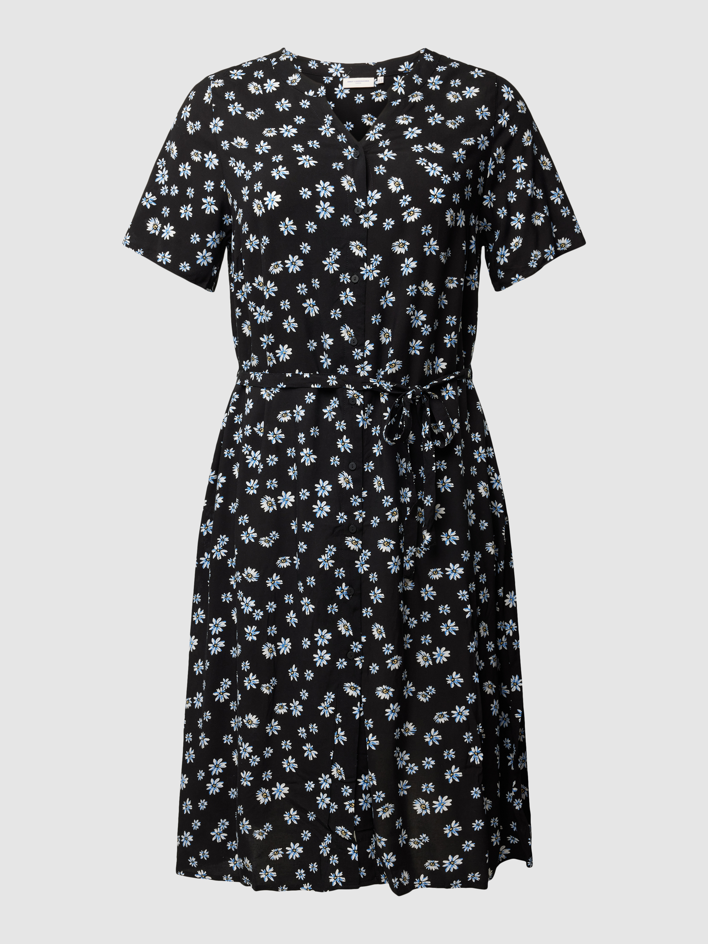 ONLY CARMAKOMA PLUS SIZE Blusenkleid aus Viskose mit floralem Print ...
