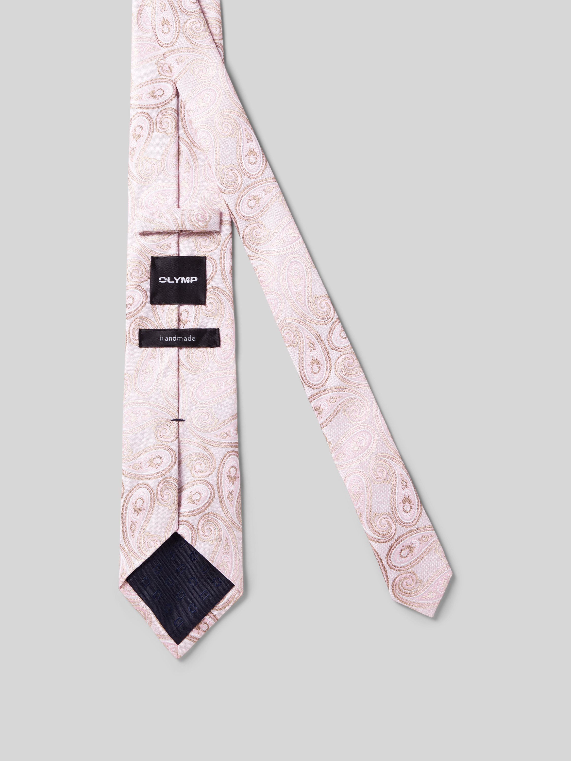 OLYMP Zijden stropdas in all-over look (7,5 cm) in rosé online kopen | P&C