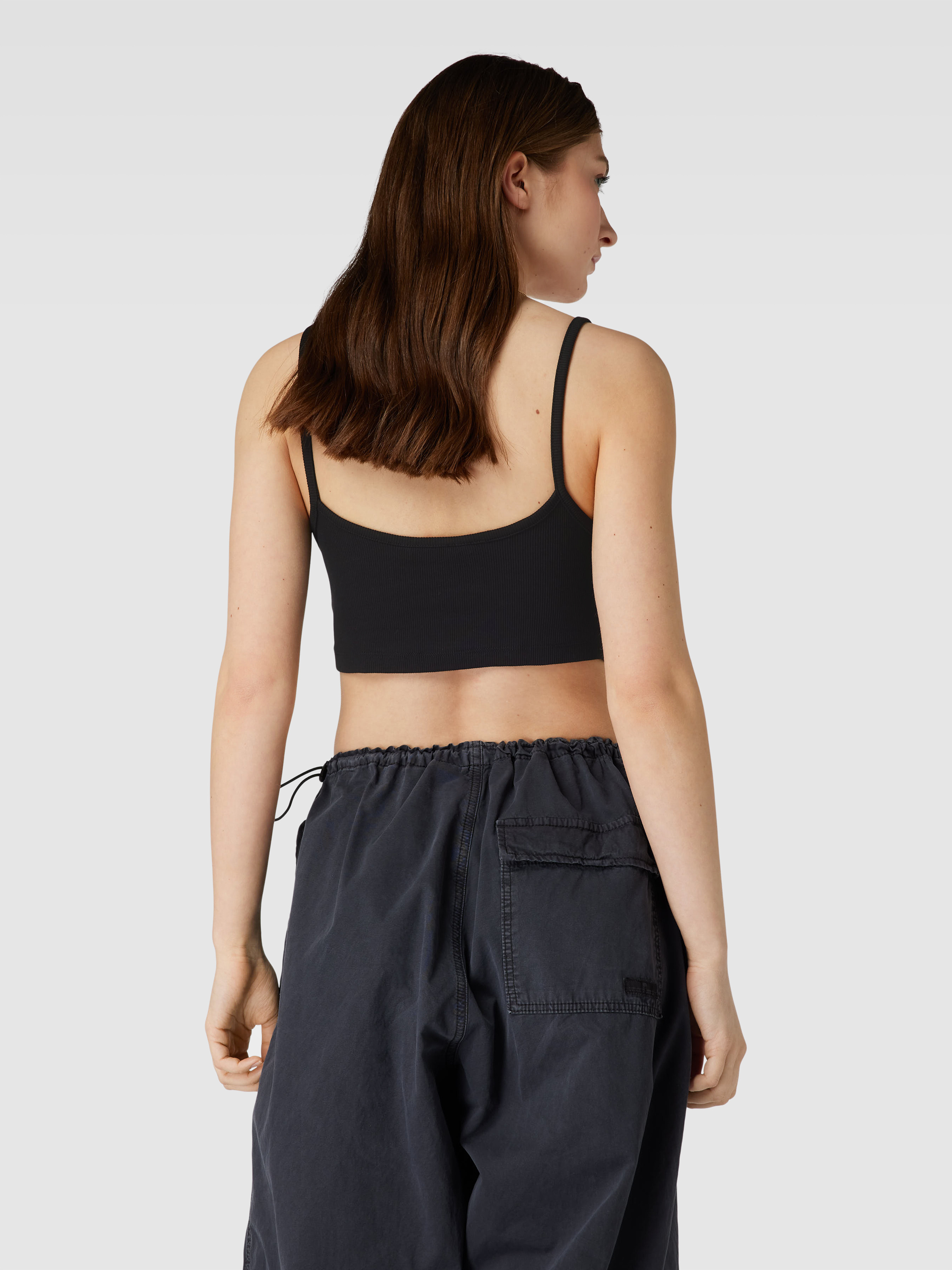 Calvin Klein Jeans Bralettetop met labelpatch in zwart online kopen | P&C
