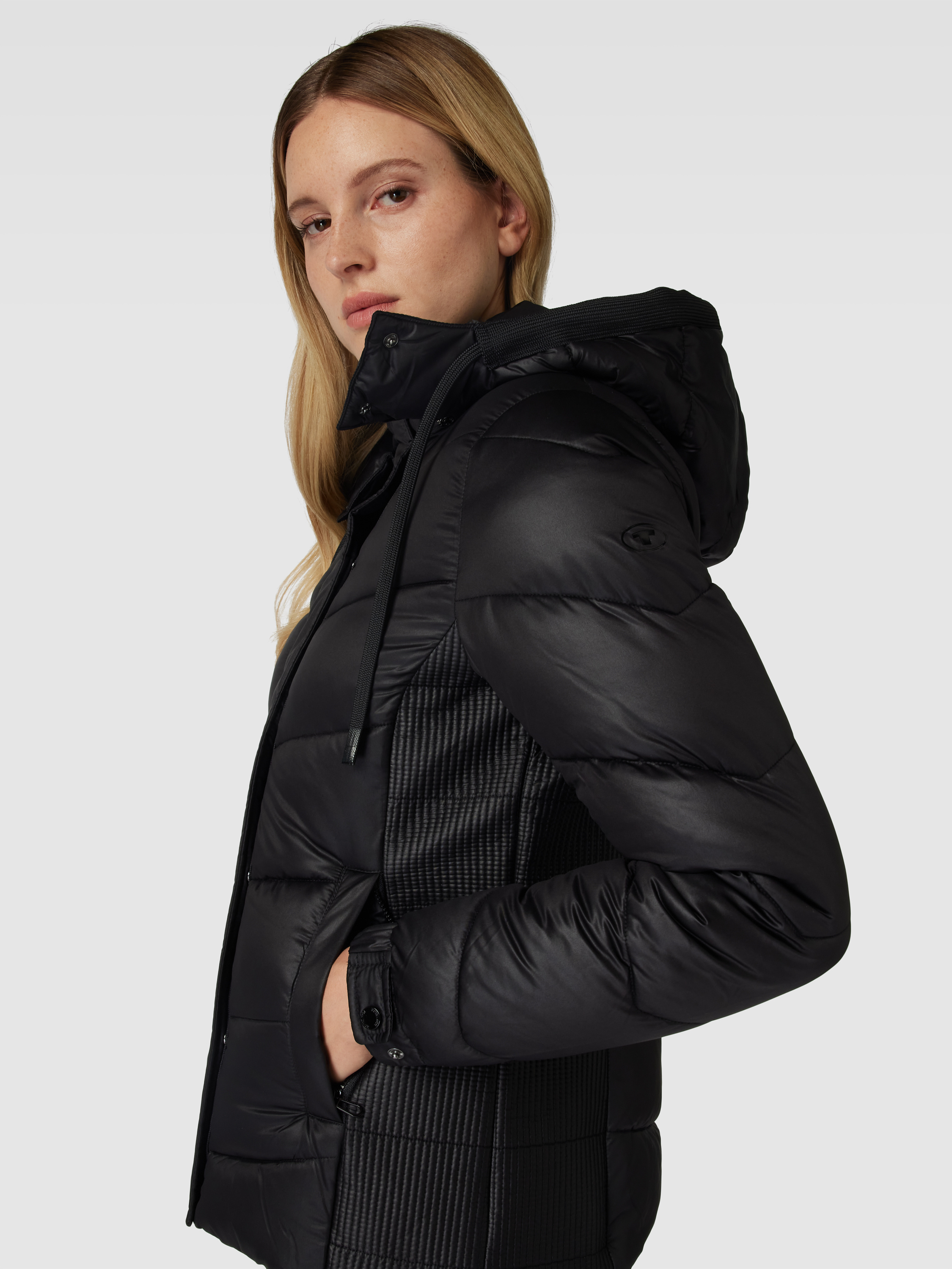 Tom Tailor Gewatteerd jack met capuchon in zwart online kopen | P&C