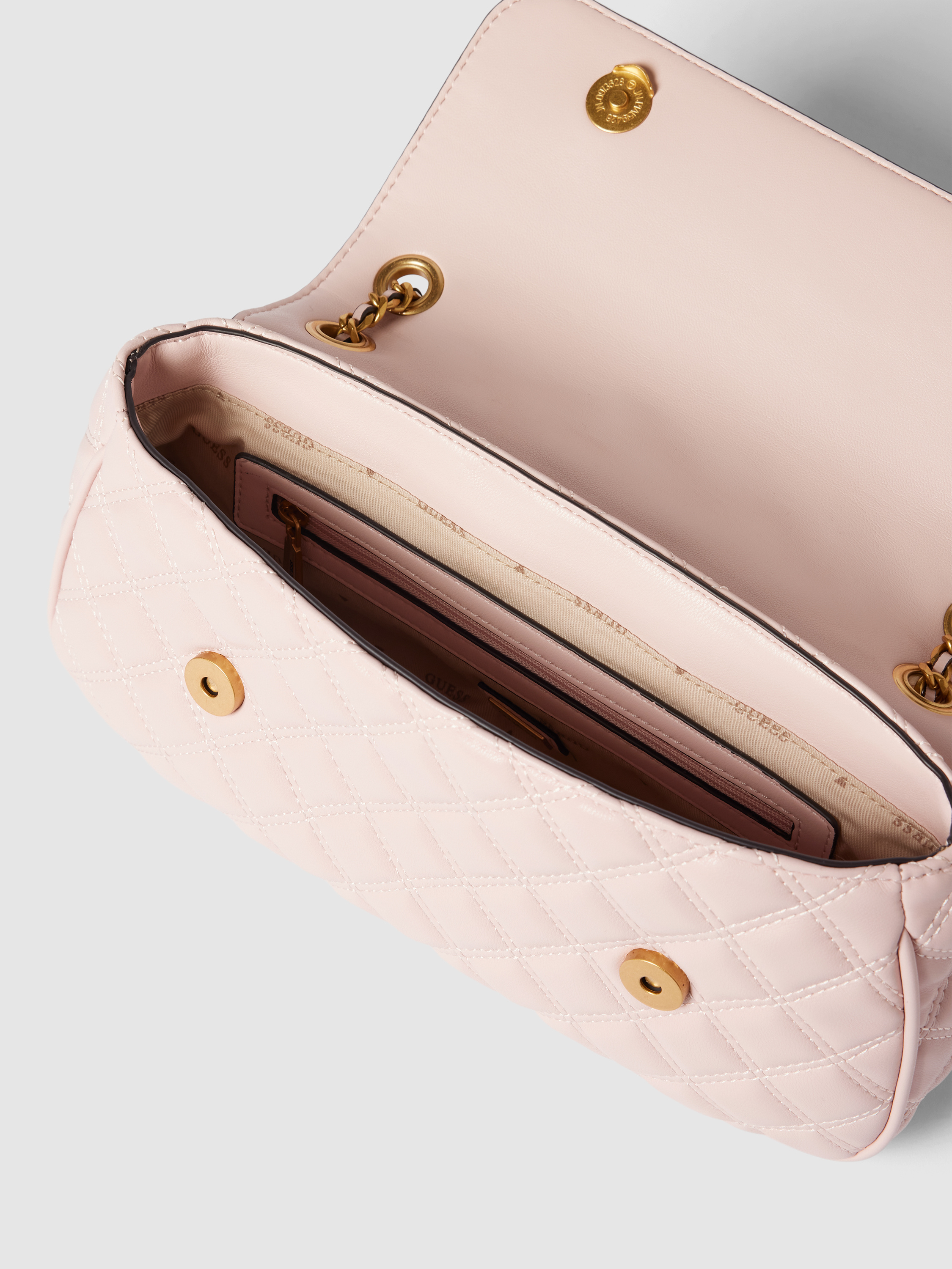 Guess Handtas met doorgestikte naden, model 'GIULLY' in rosé online ...