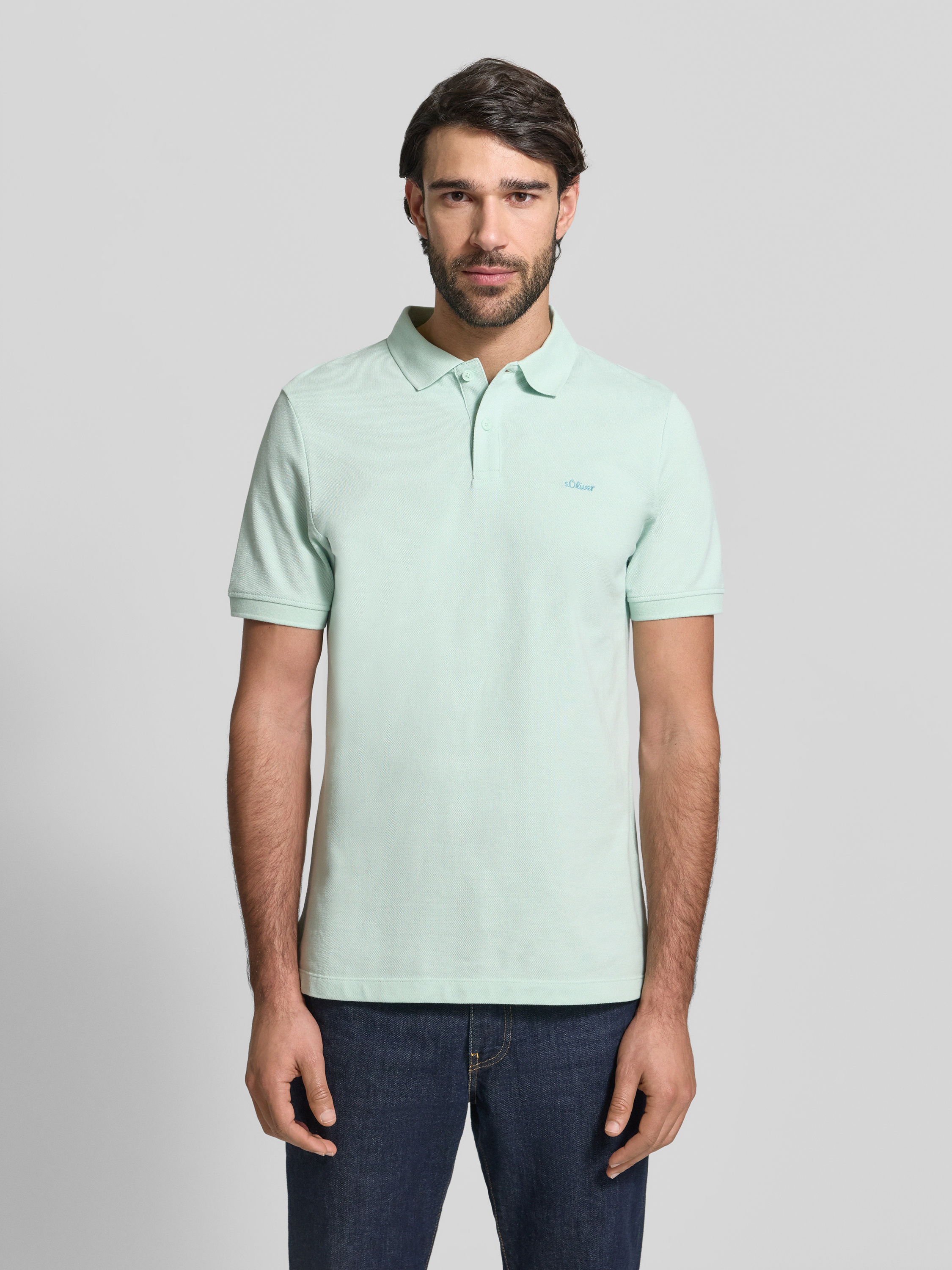 s.Oliver RED LABEL Regular Fit Poloshirt aus reiner Baumwolle (lind ...