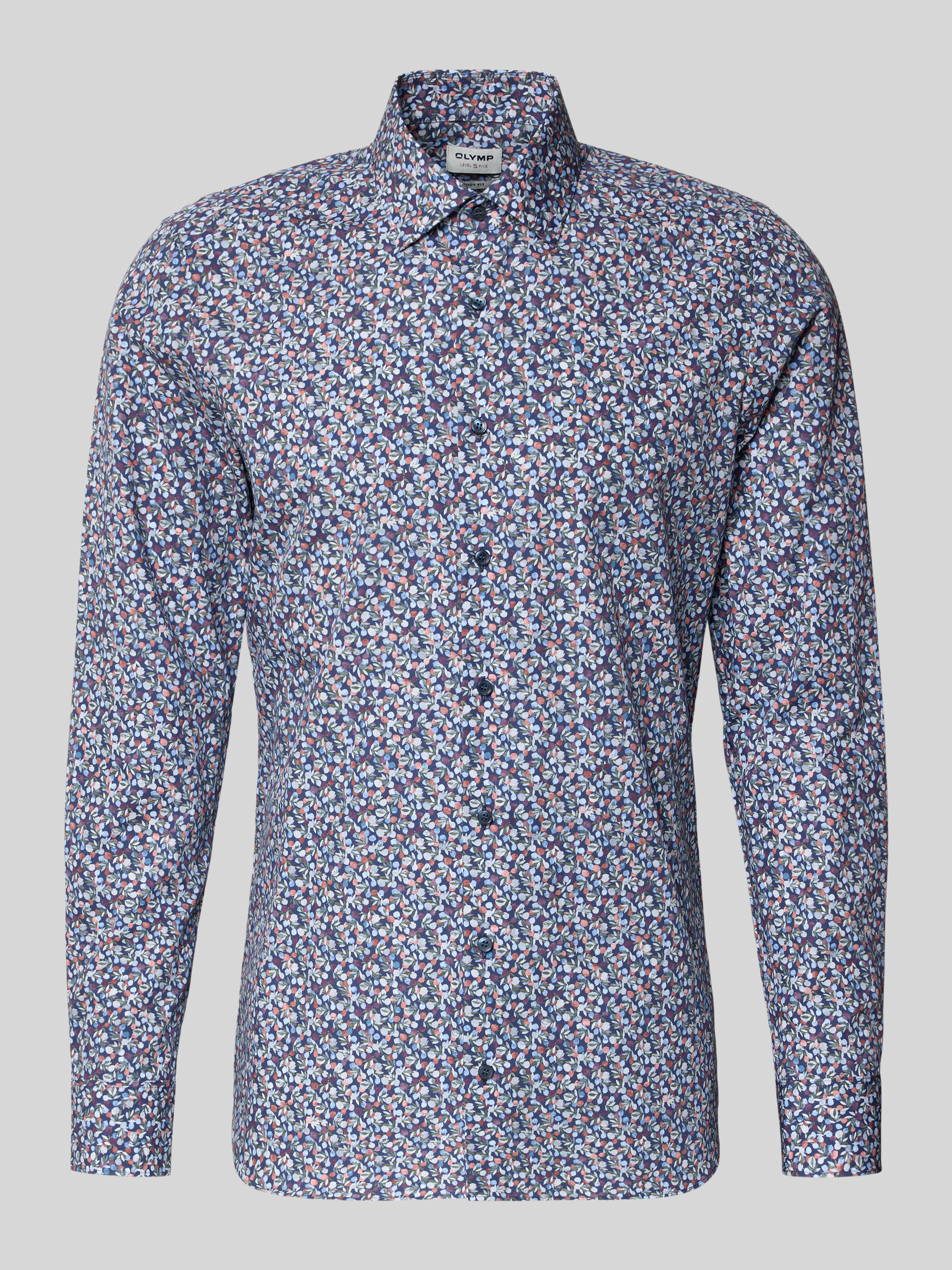OLYMP Level Five Slim fit zakelijk overhemd van katoen met kentkraag in ...