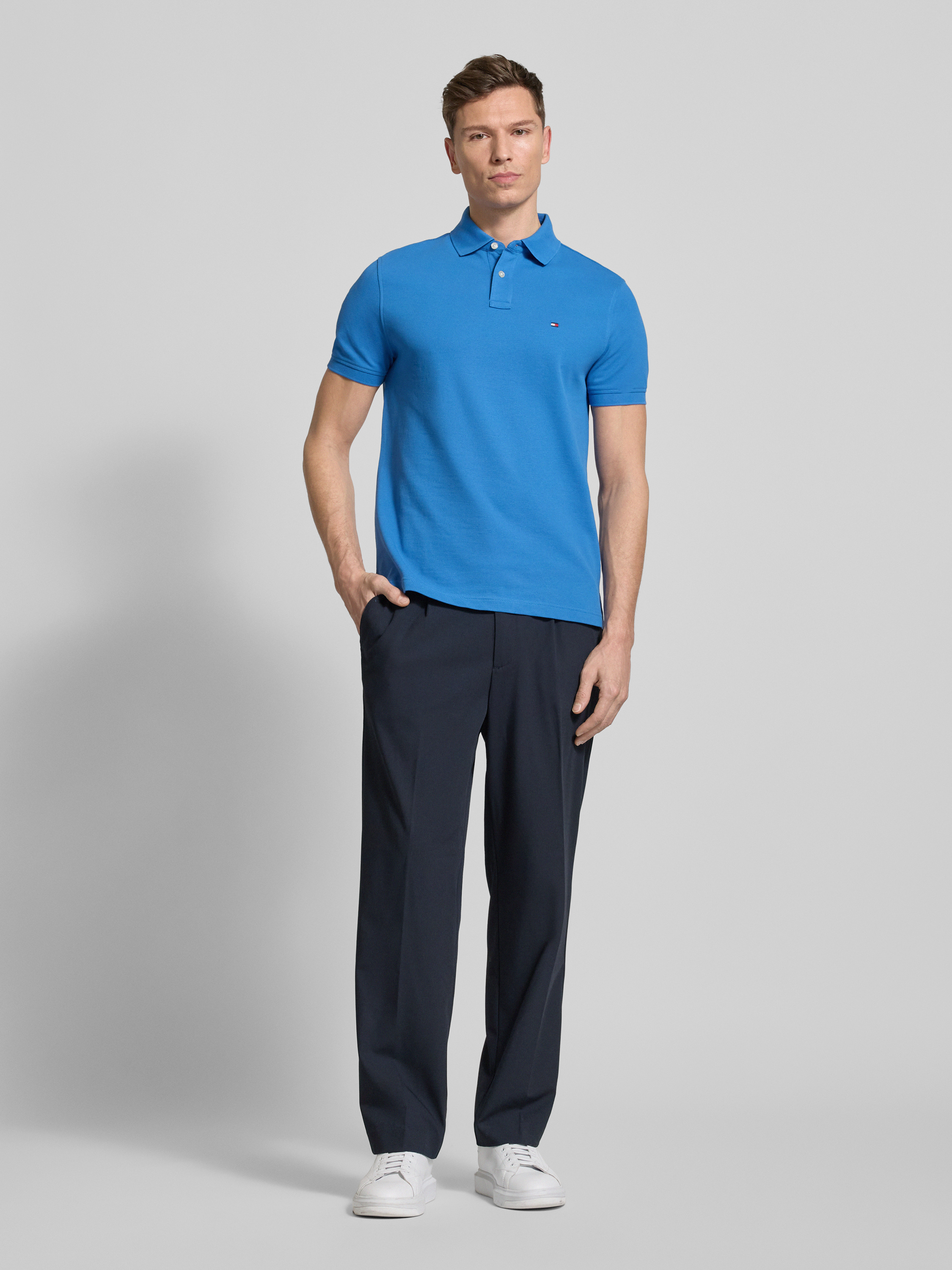 Tommy Hilfiger Regular Fit Poloshirt aus Baumwoll-Mix (royal) online kaufen