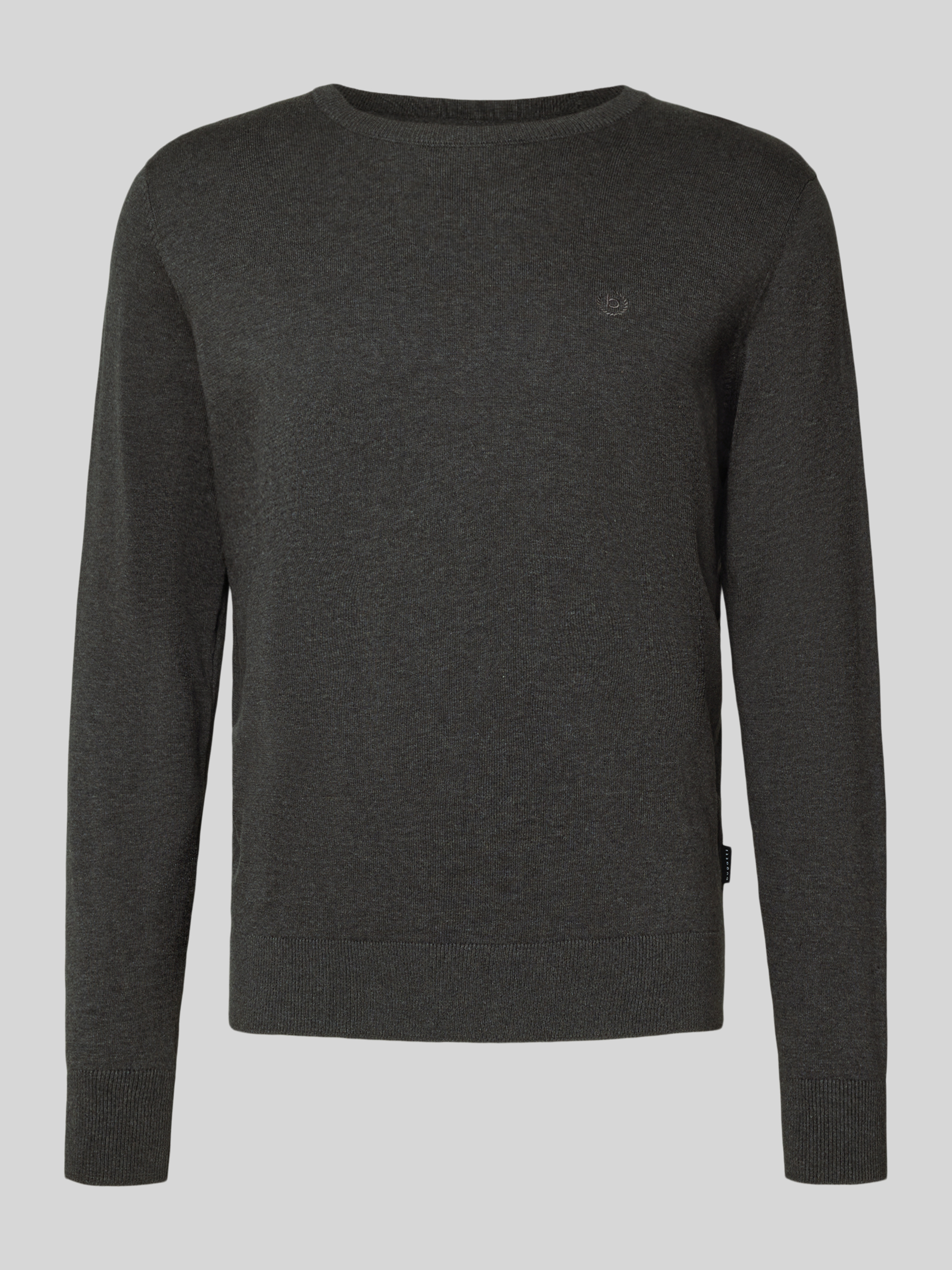 bugatti Gebreide pullover met ribboorden in donkergrijs online kopen | P&C