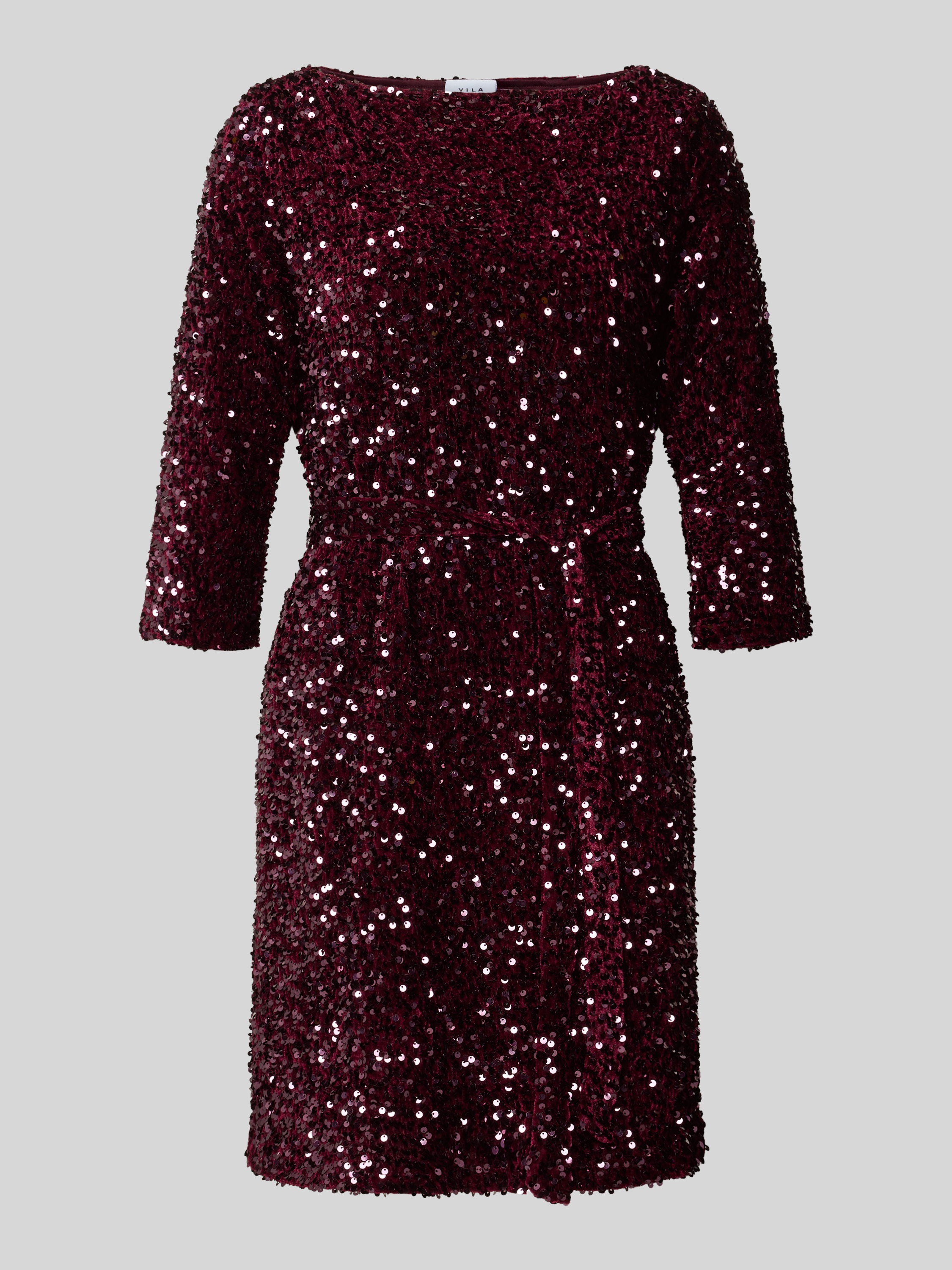 Vila Minikleid mit Paillettenbesatz Modell 'FAITH' (pflaume) online kaufen