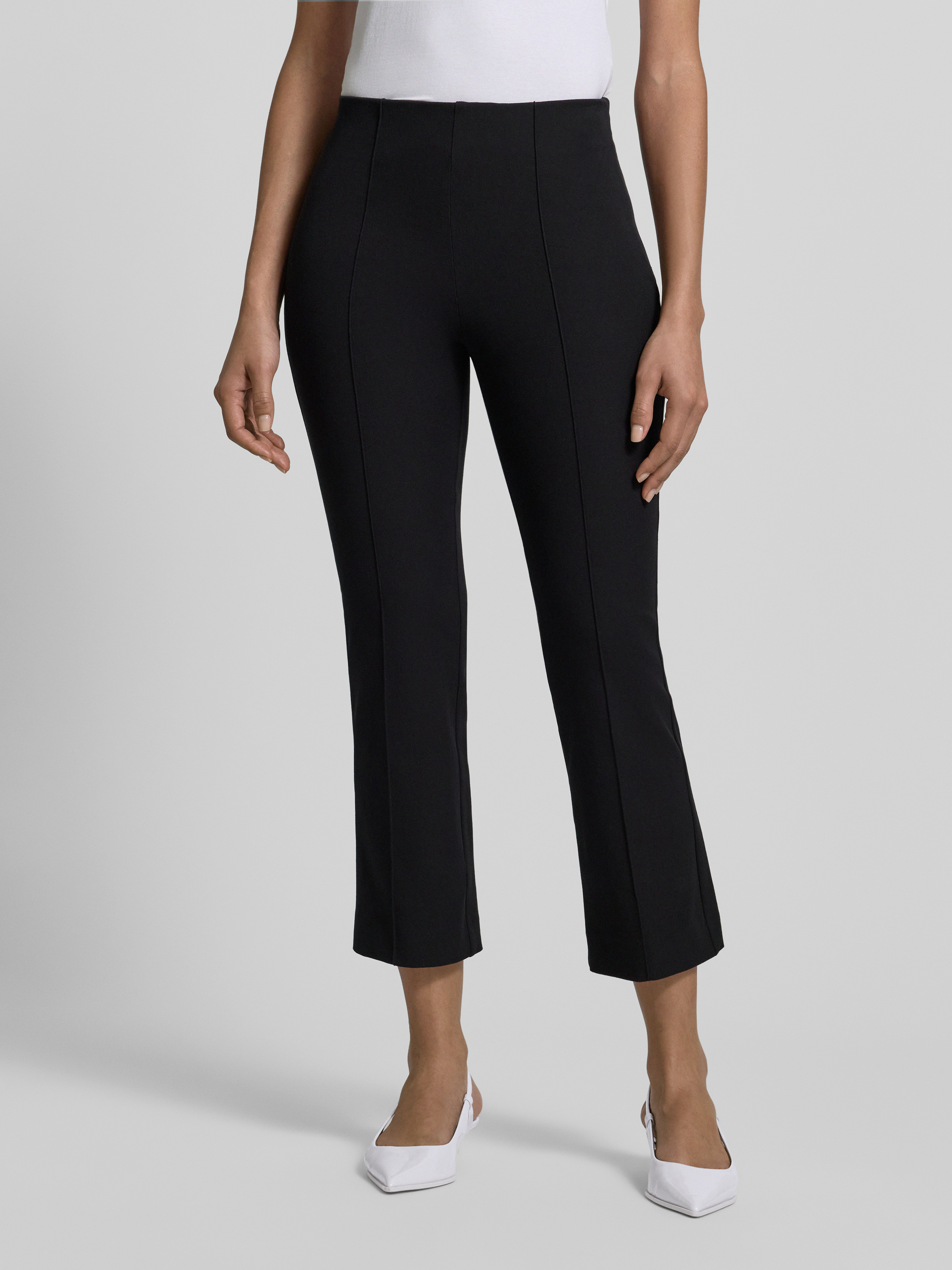 Jake*s Collection Flared stoffen broek met naadritssluiting in zwart ...