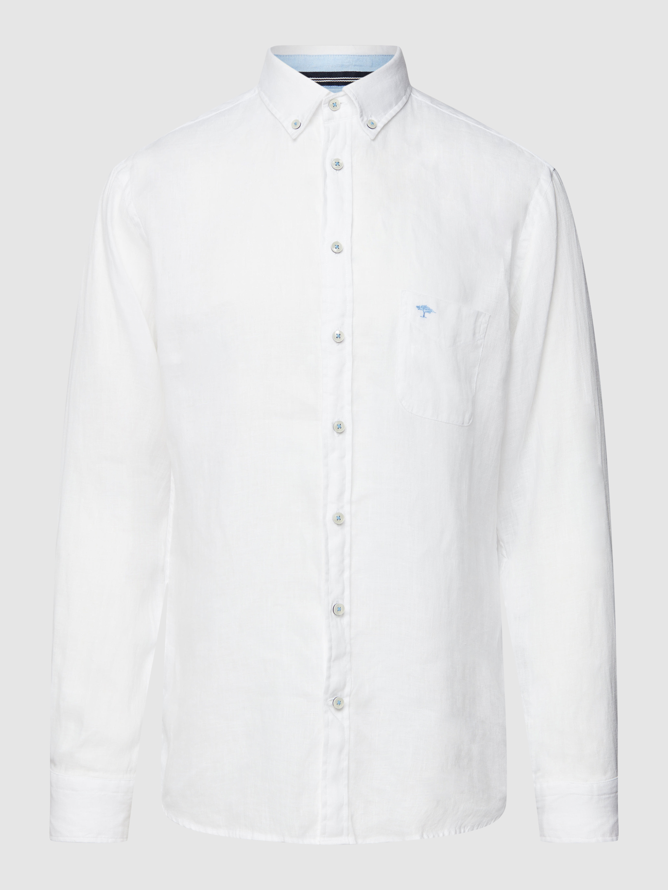 Fynch-Hatton Freizeithemd mit Label-Detail (weiss) online kaufen