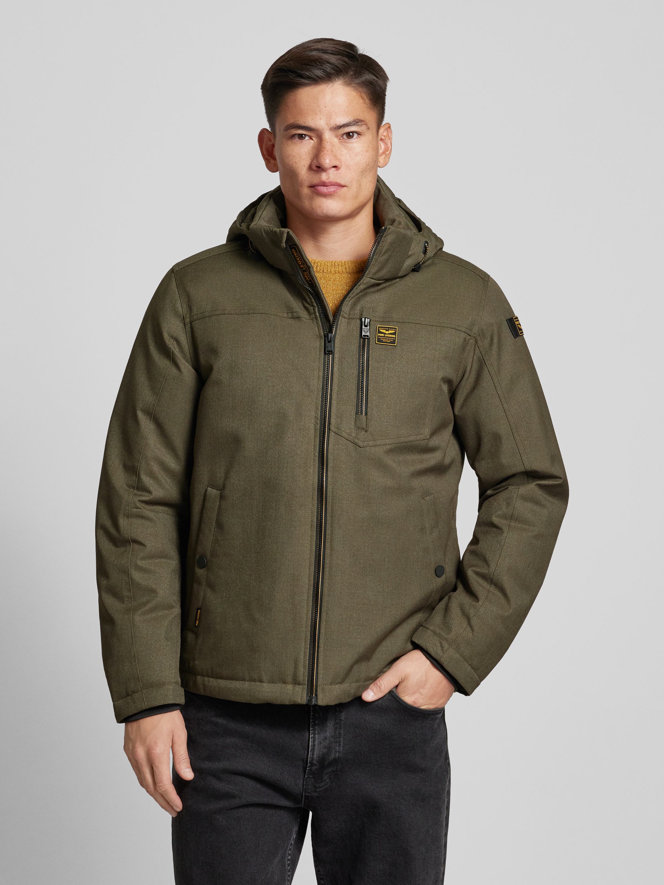 PME Legend Jacke mit Label-Patch Modell 'STRATOR' (oliv) online kaufen