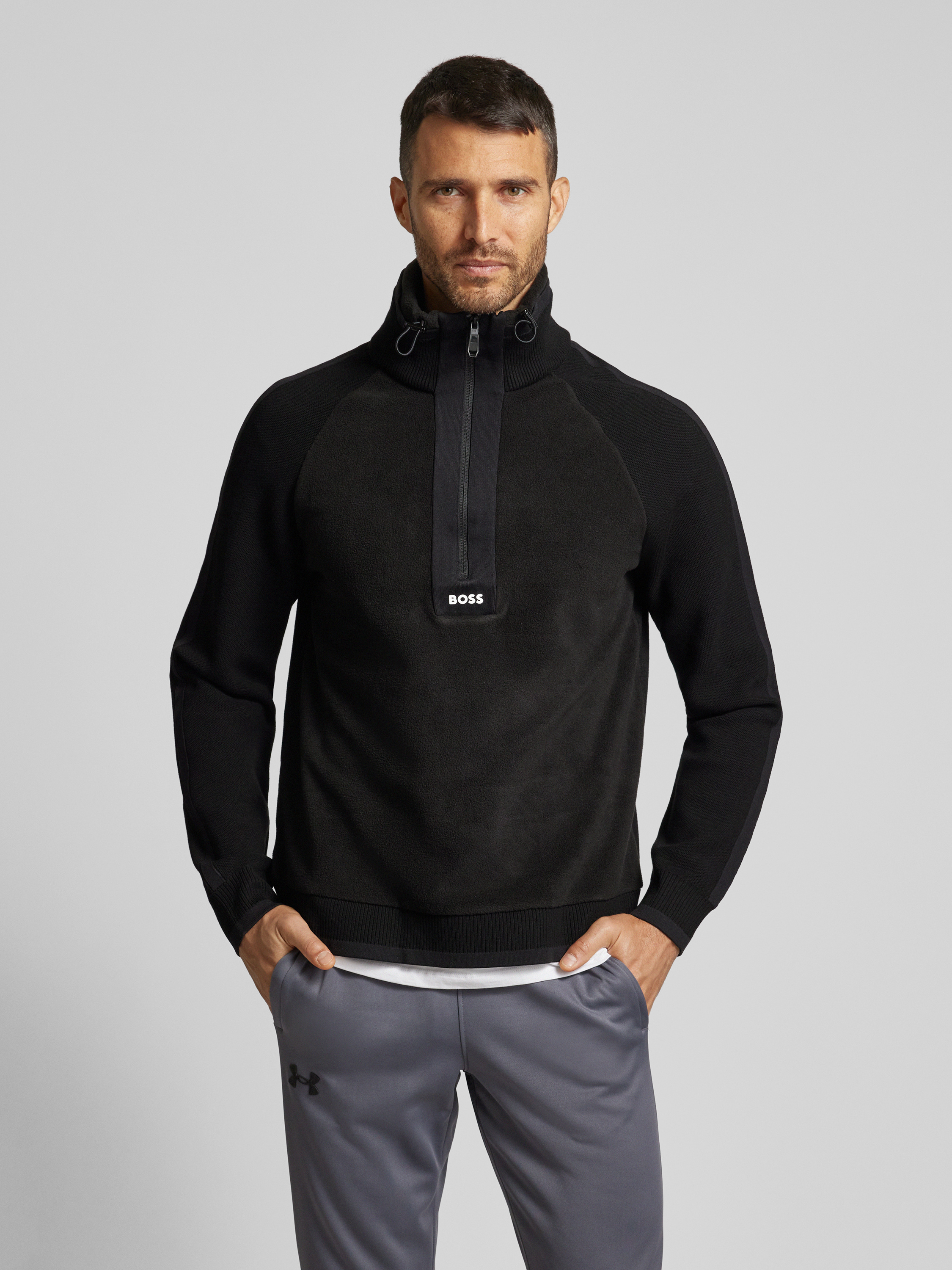 BOSS Green Sweatshirt mit Stehkragen Modell 'Zartic' (black) online kaufen