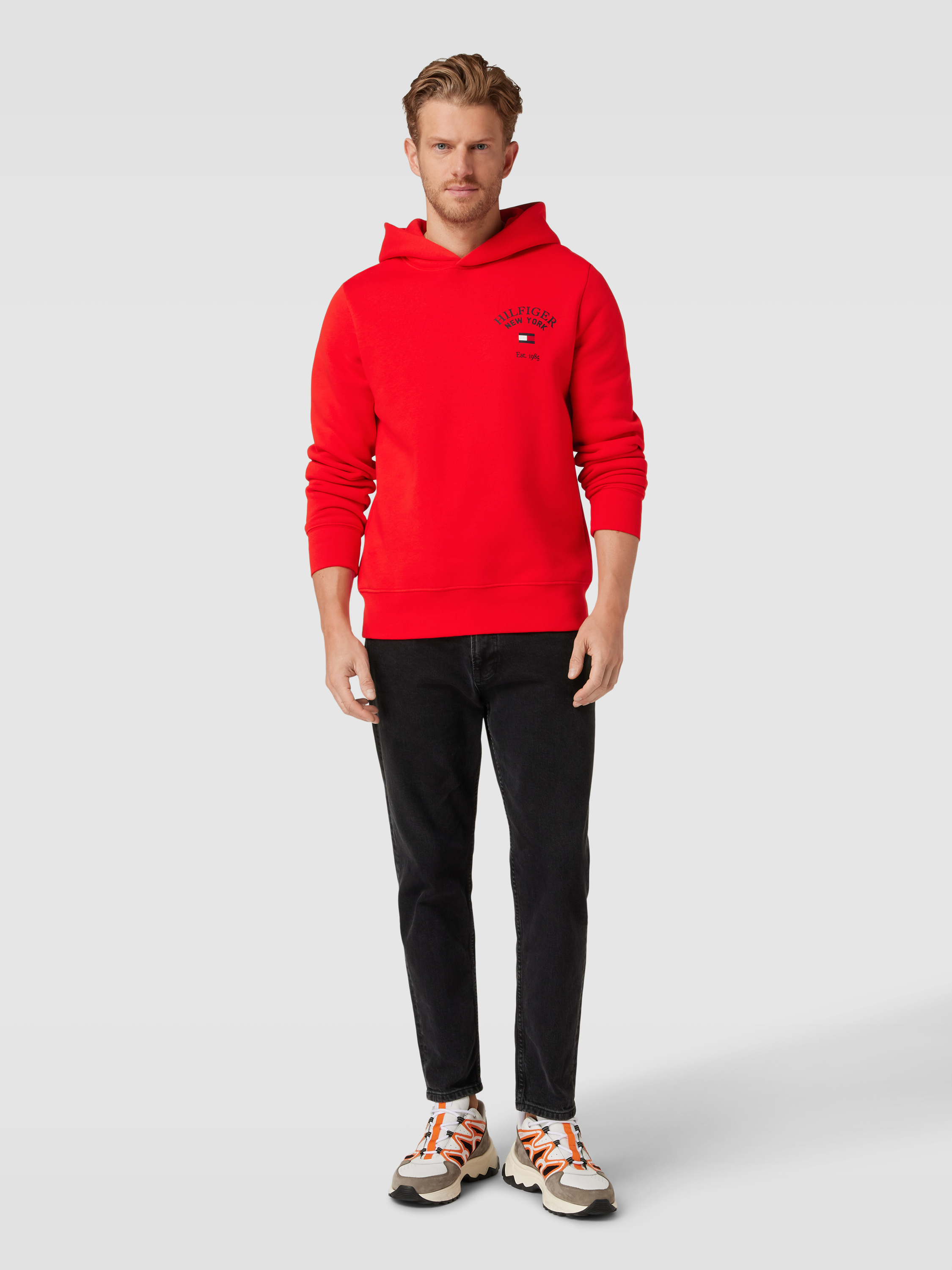 Tommy Hilfiger Hoodie met capuchon in lichtrood online kopen | P&C